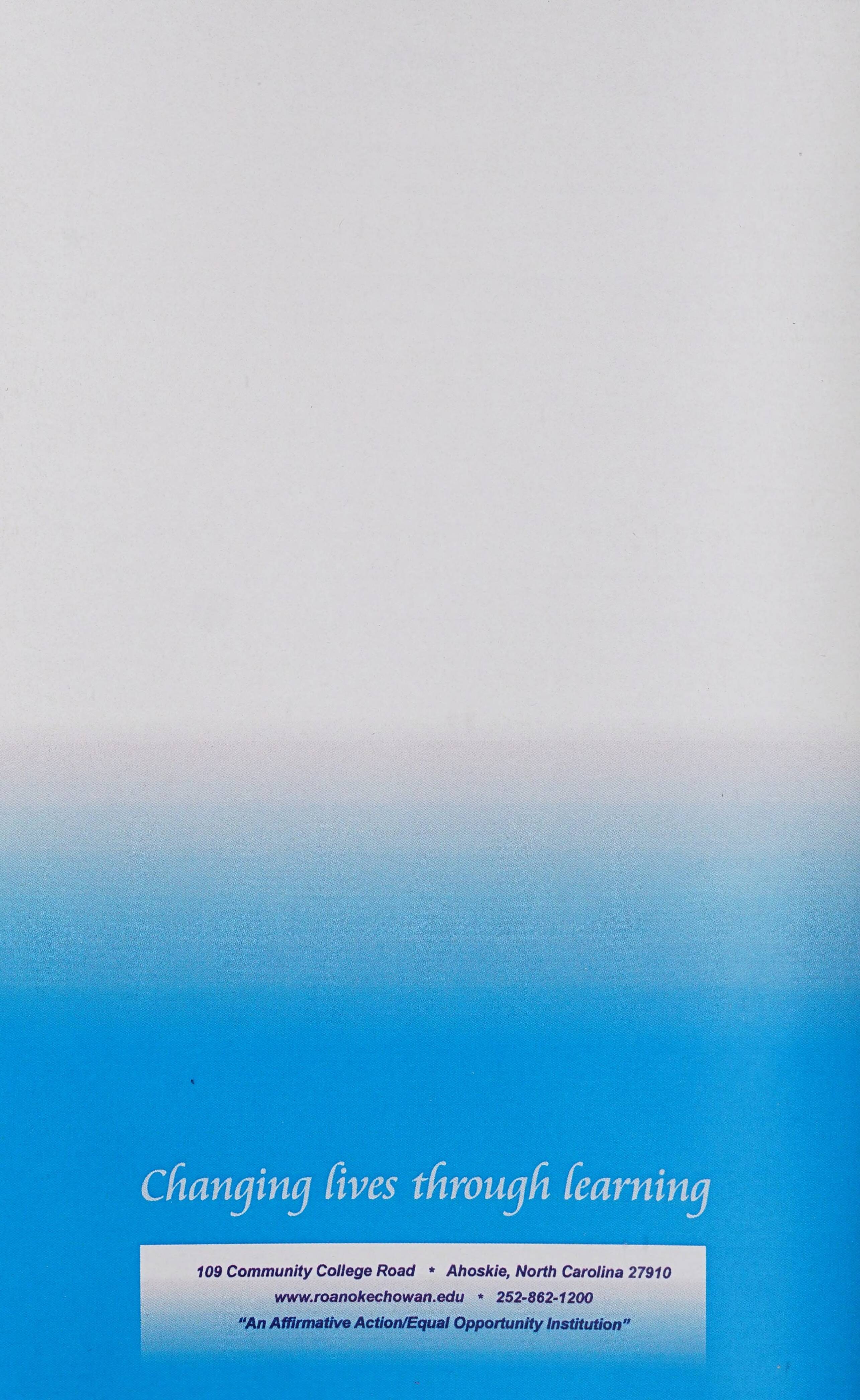 Roanoke-Chowan Community College Learning Resources Center Handbook