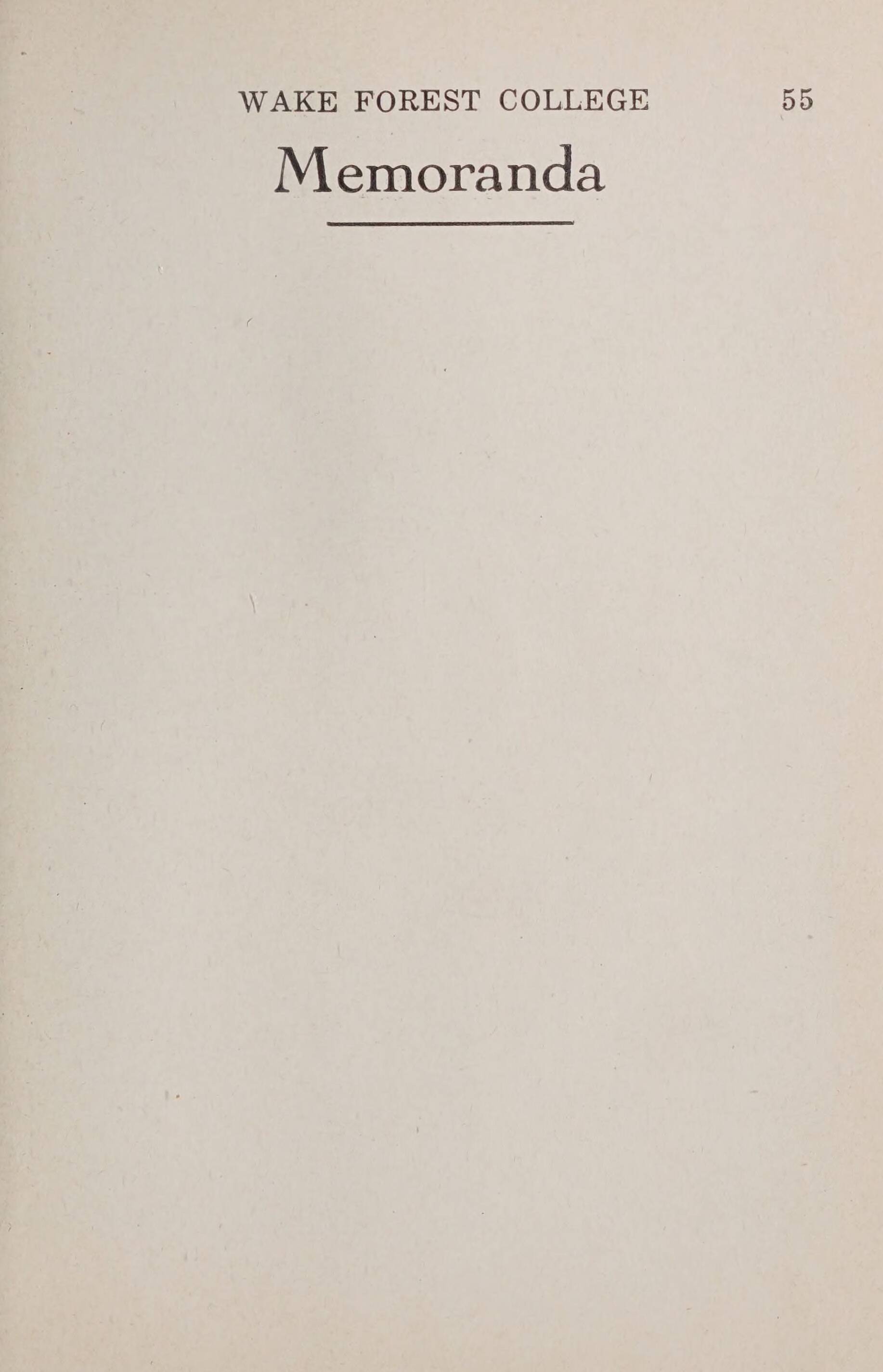 Wake Forest College Student Handbook [1941-1942]