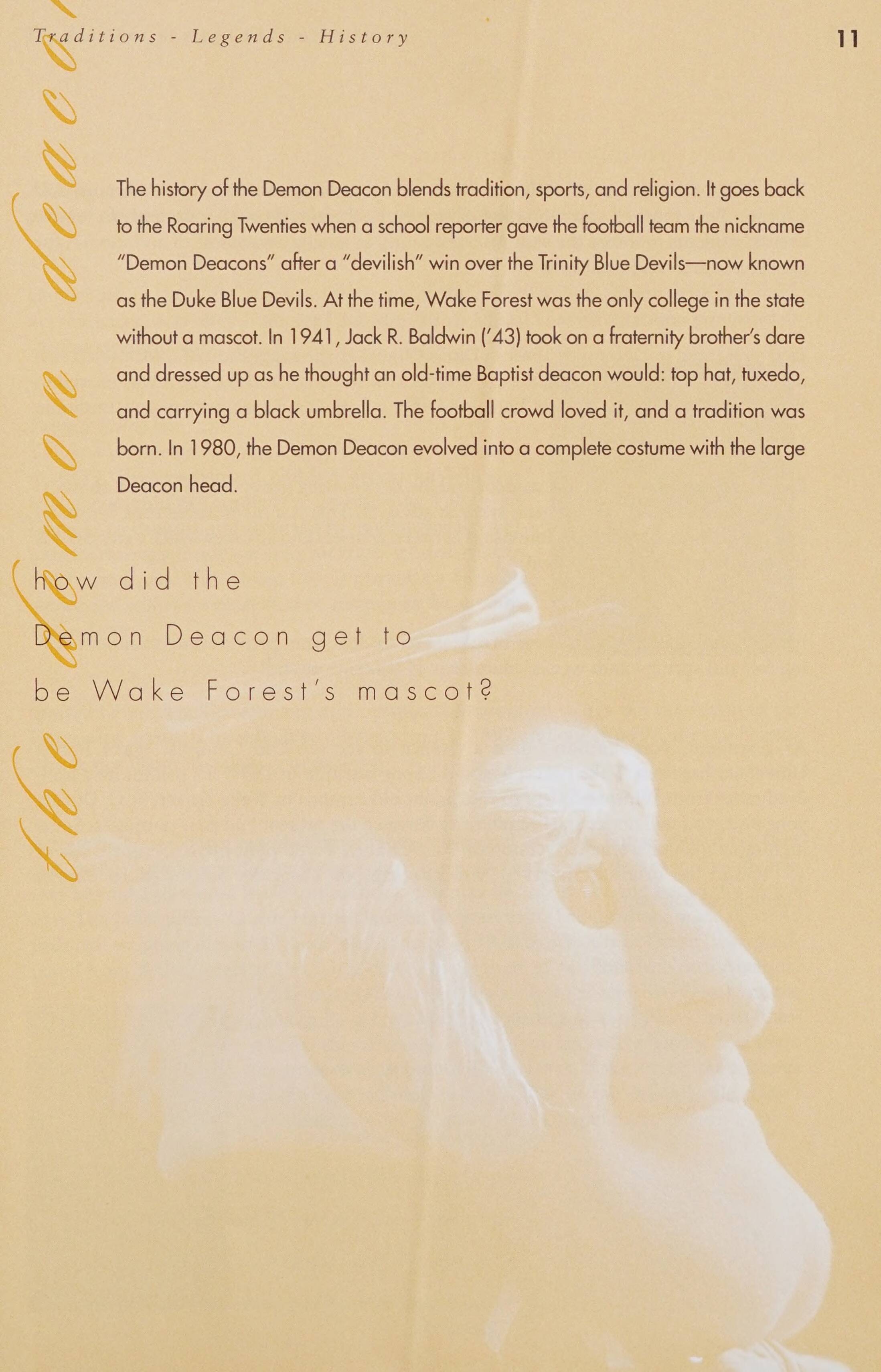 Wake Forest University Student Handbook [1998-1999]