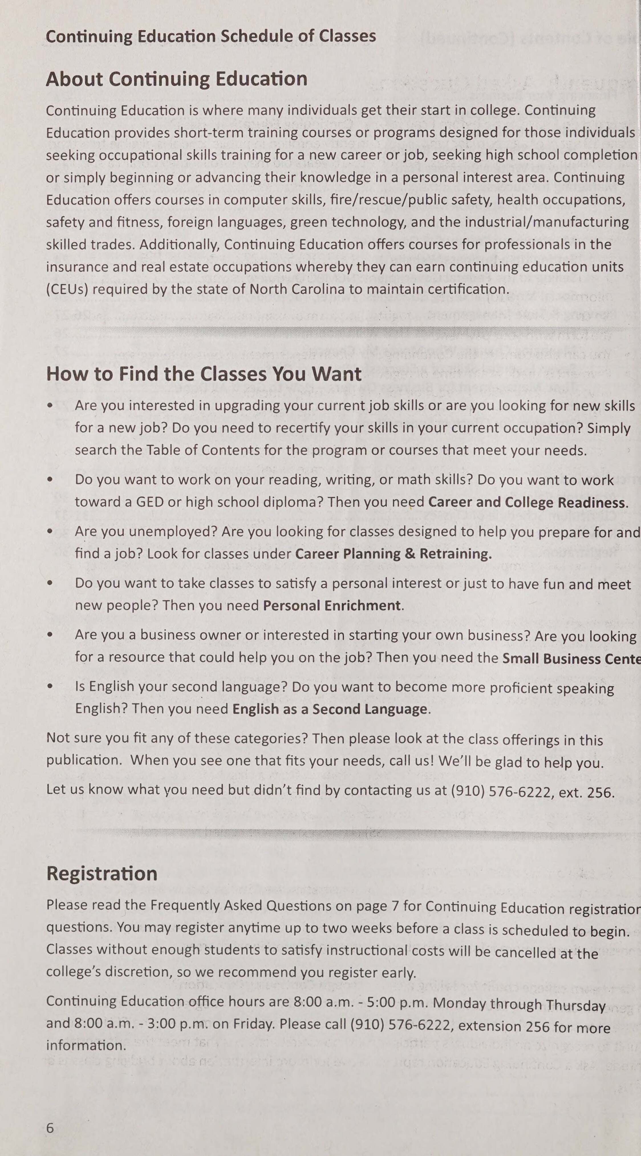 Montgomery Community College Class Schedule [Fall 2013]