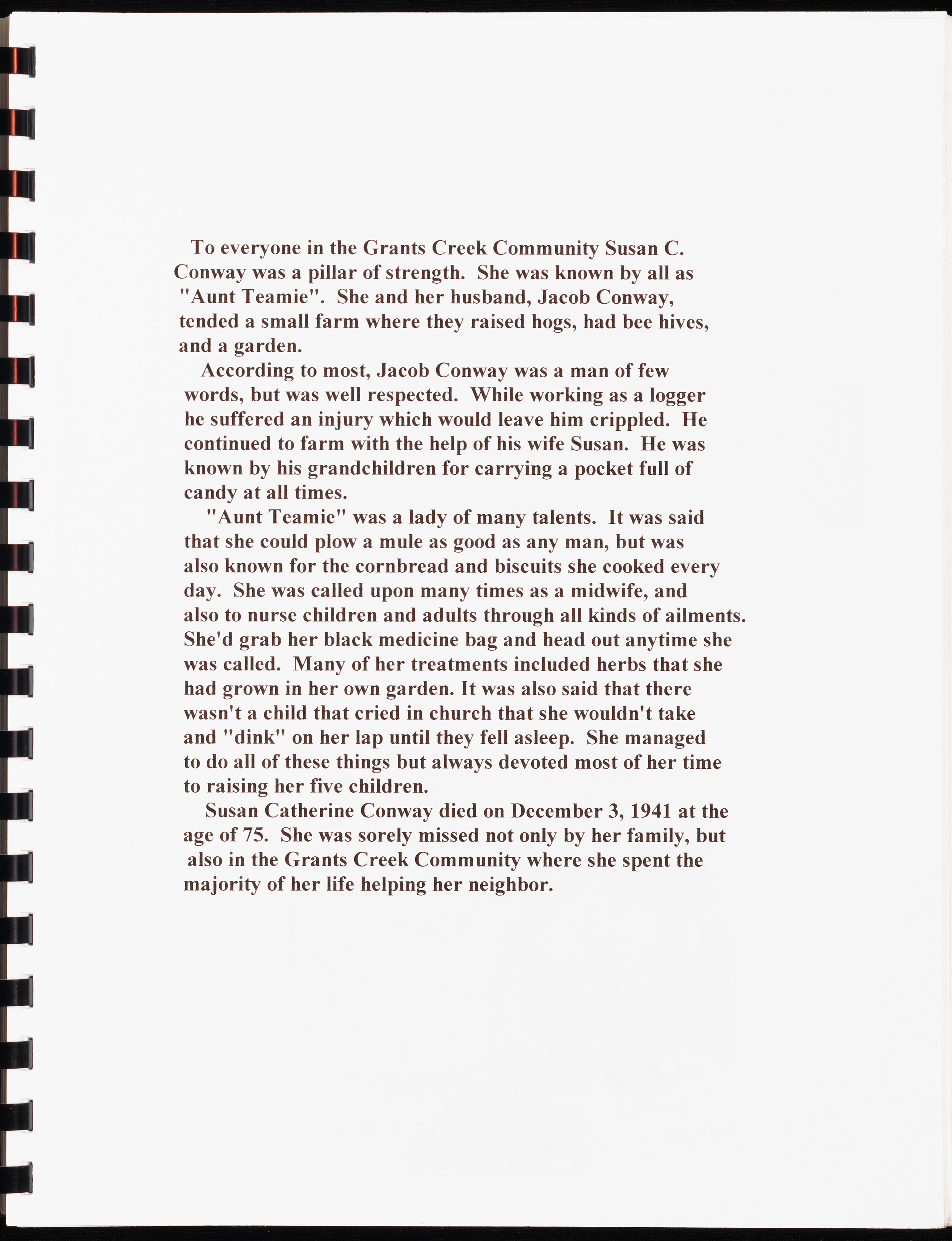 Descendants and Ancestors of Jacob Conway and Susan Katherine Riggs