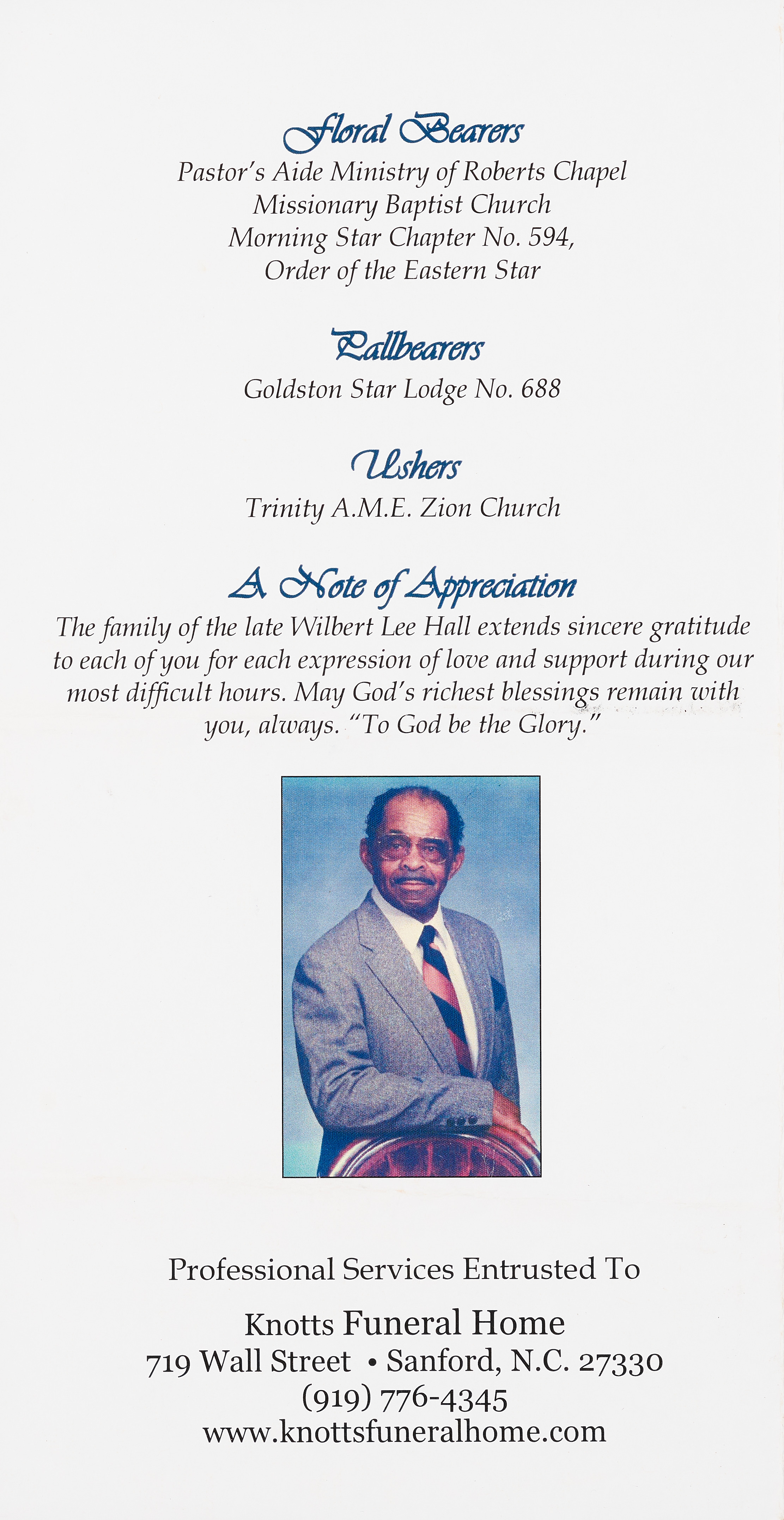 A Home Going Service of Celebration for The Life and Legacy of Mr ...