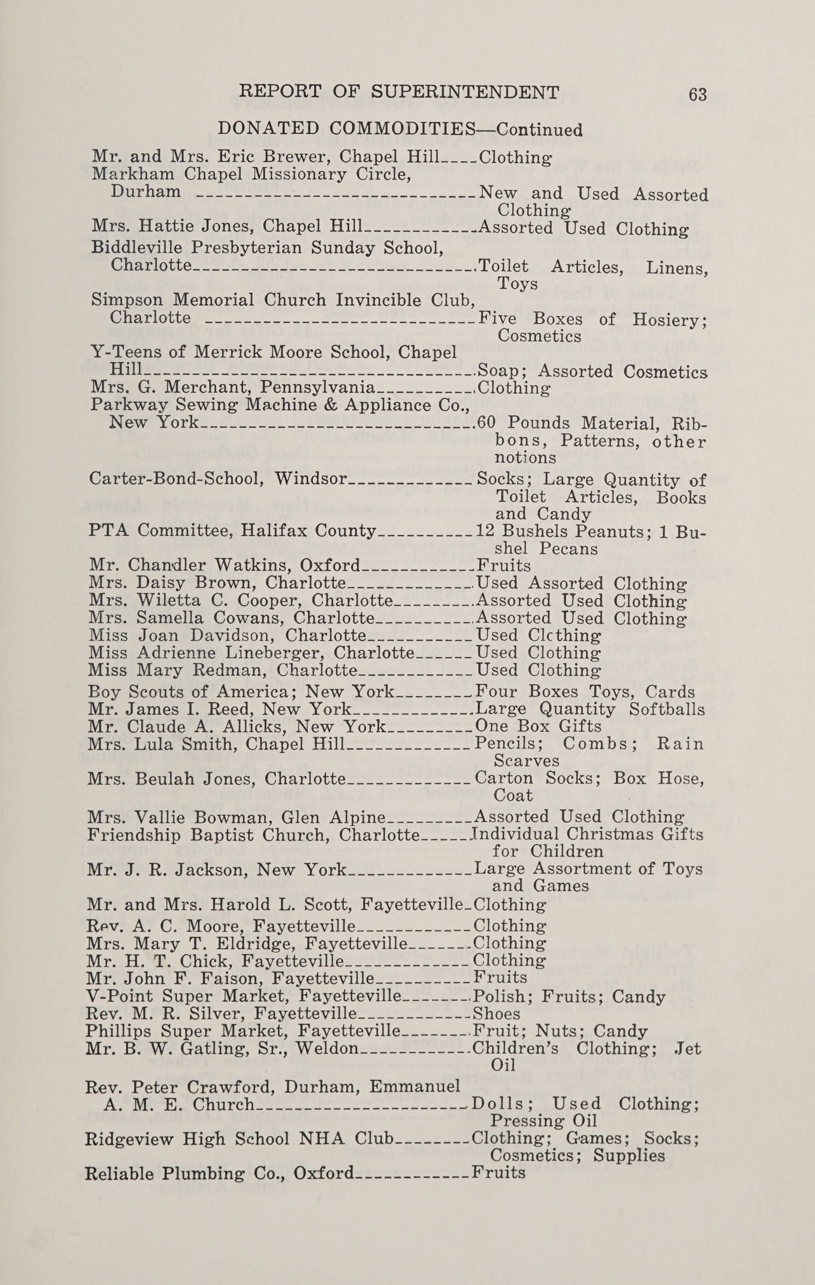 Report to The Board of Directors of The Colored Orphanage of North ...