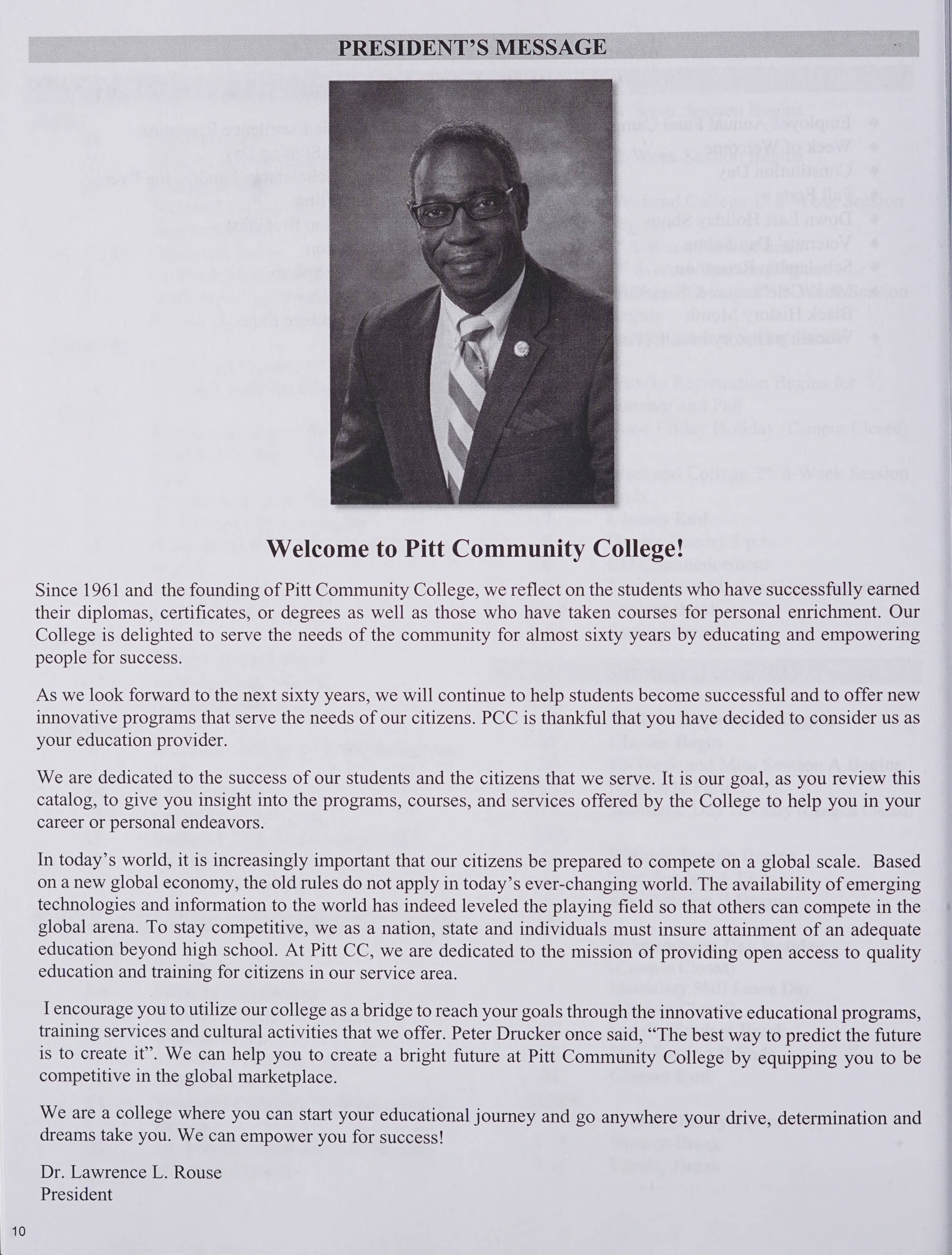 Pitt Community College General Catalog [2018-2019]