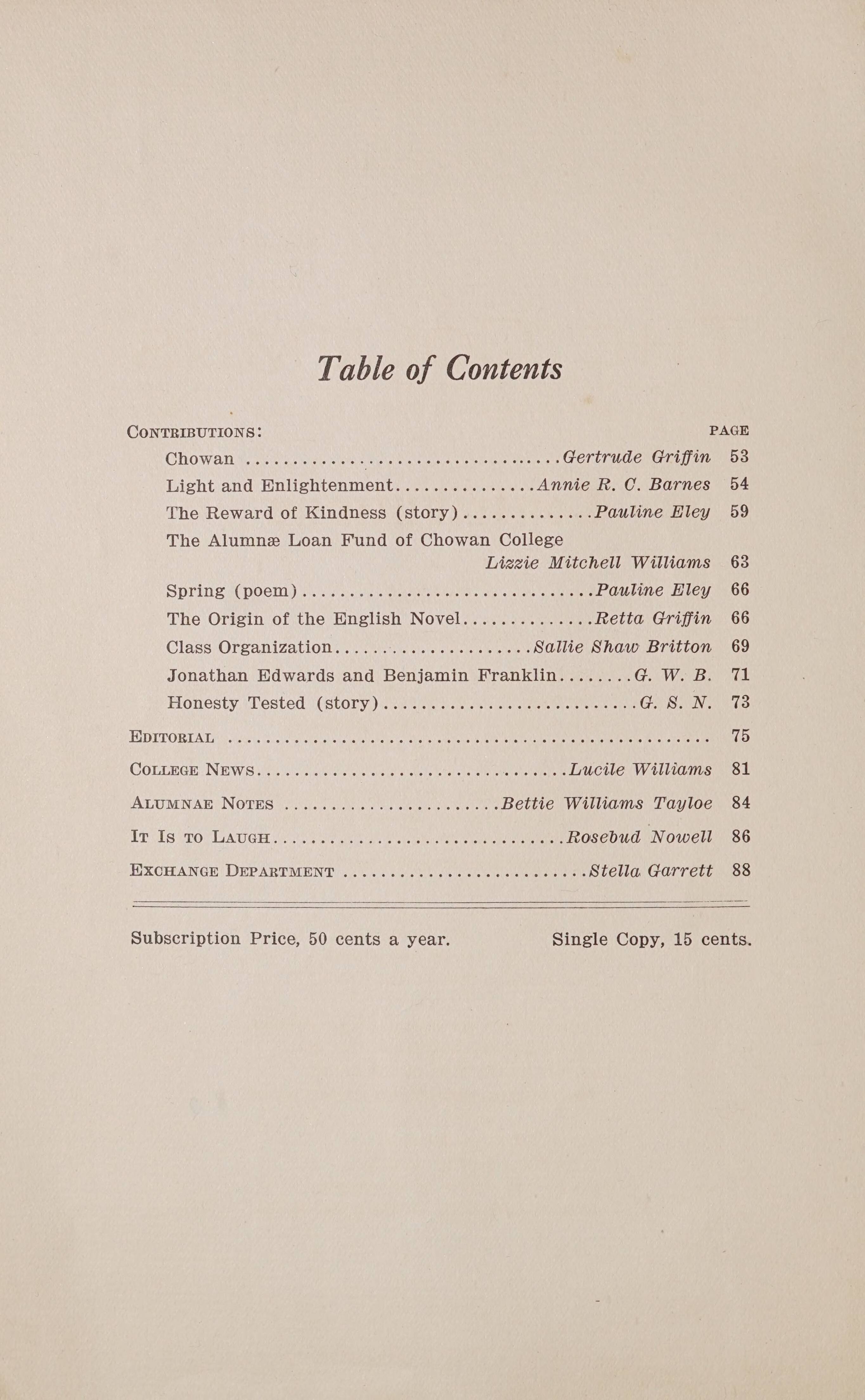 The Columns [February 1915]