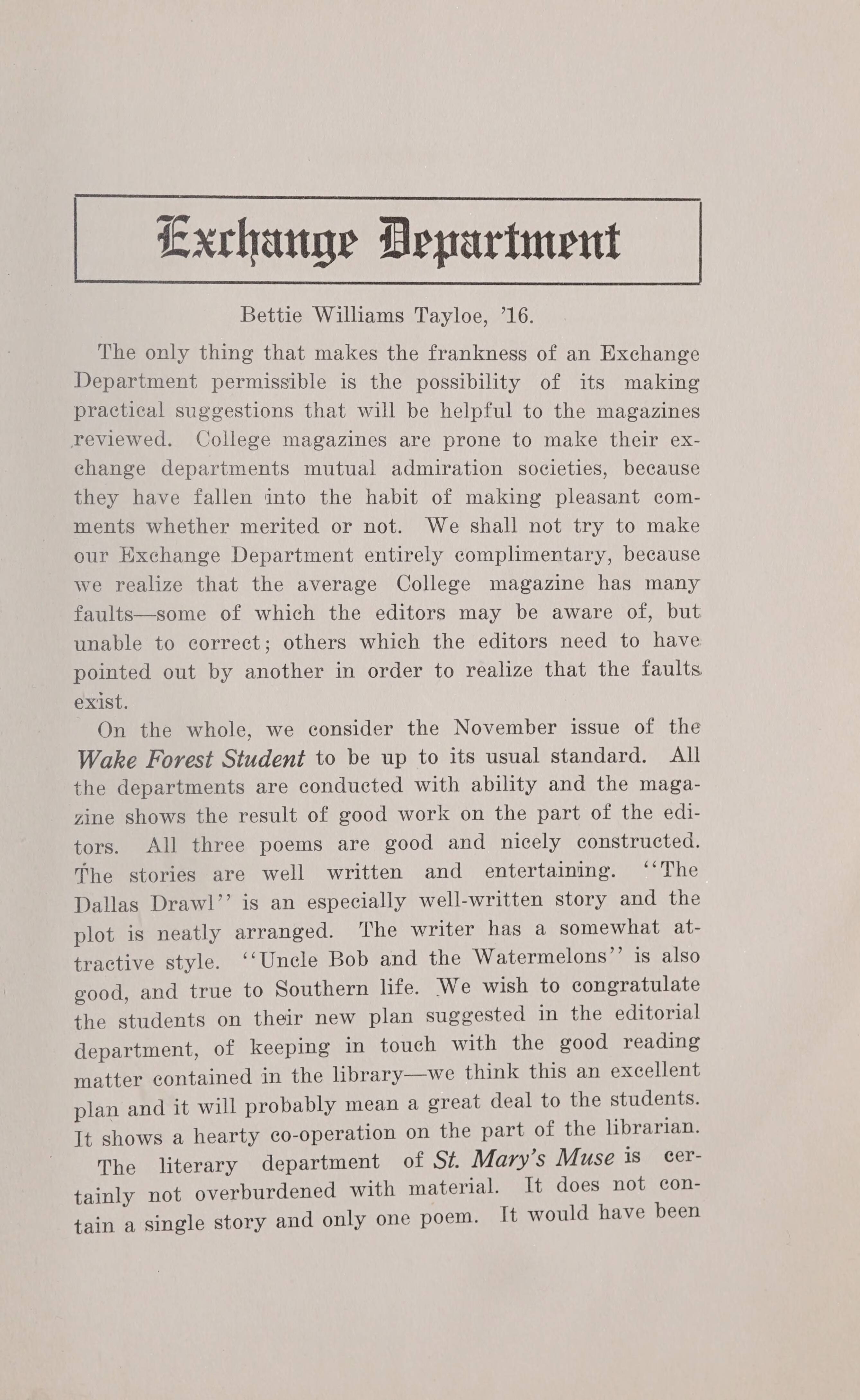 The Columns [March 1917]
