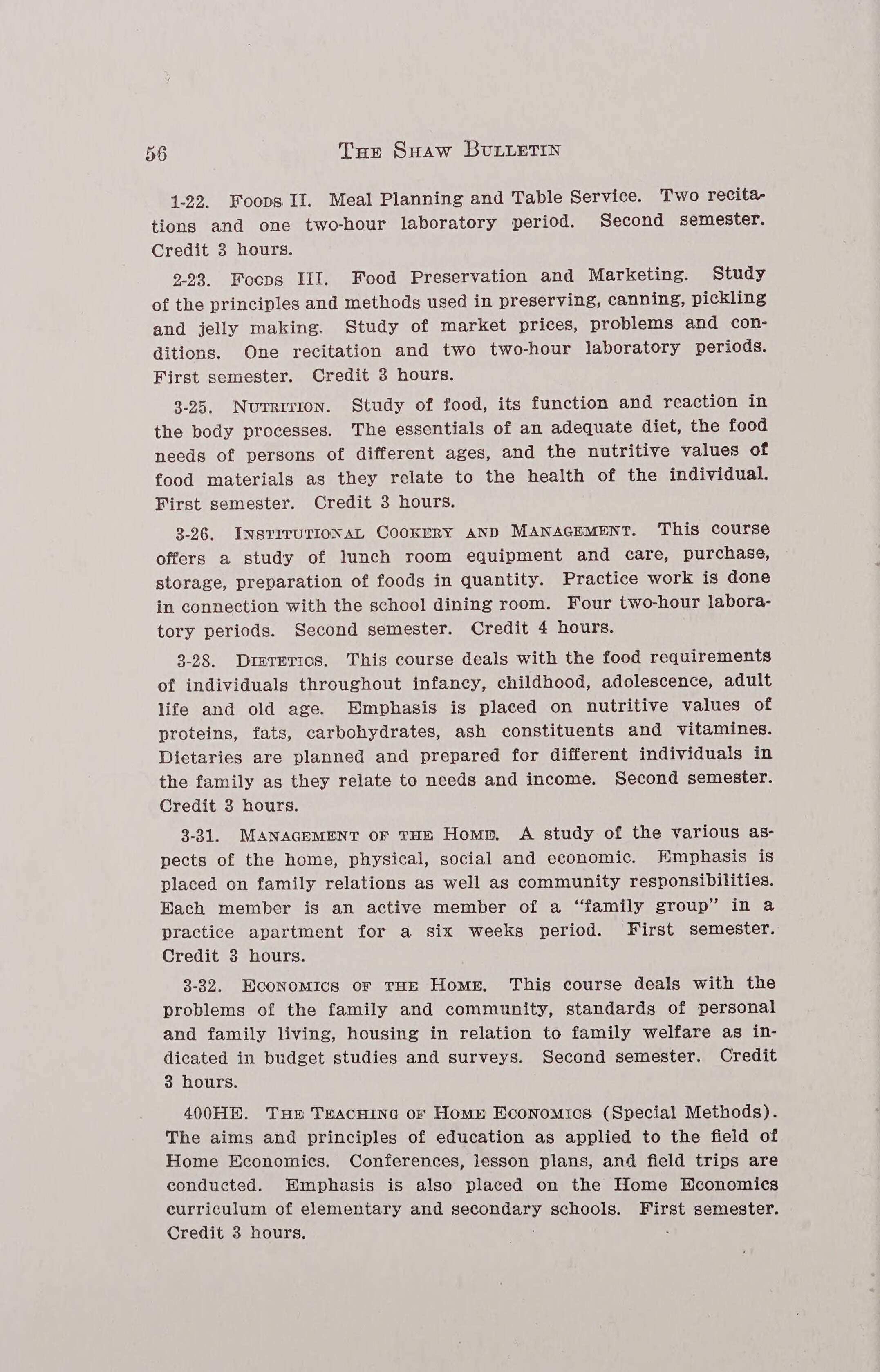 The Shaw Bulletin and Catalogue [1938-1939]