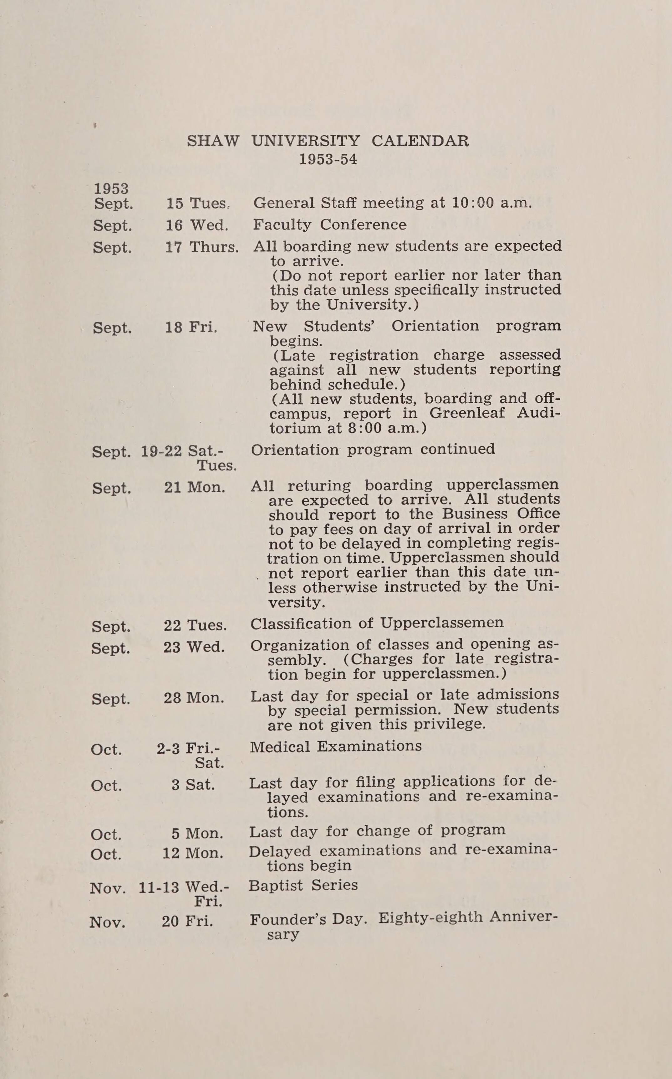 Shaw University Bulletin [1952-1953]