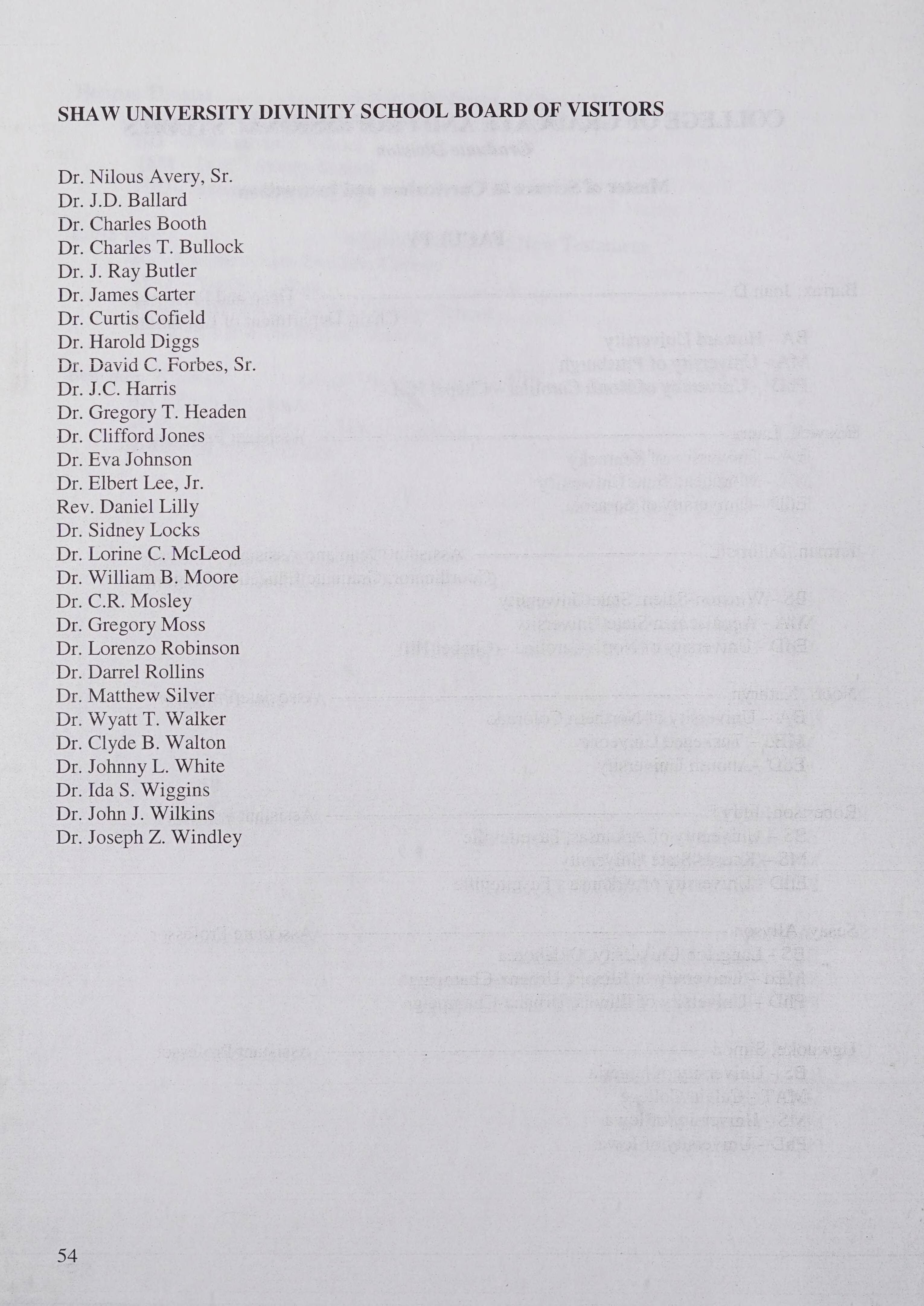 Shaw University Graduate Catalog [2003-2004]