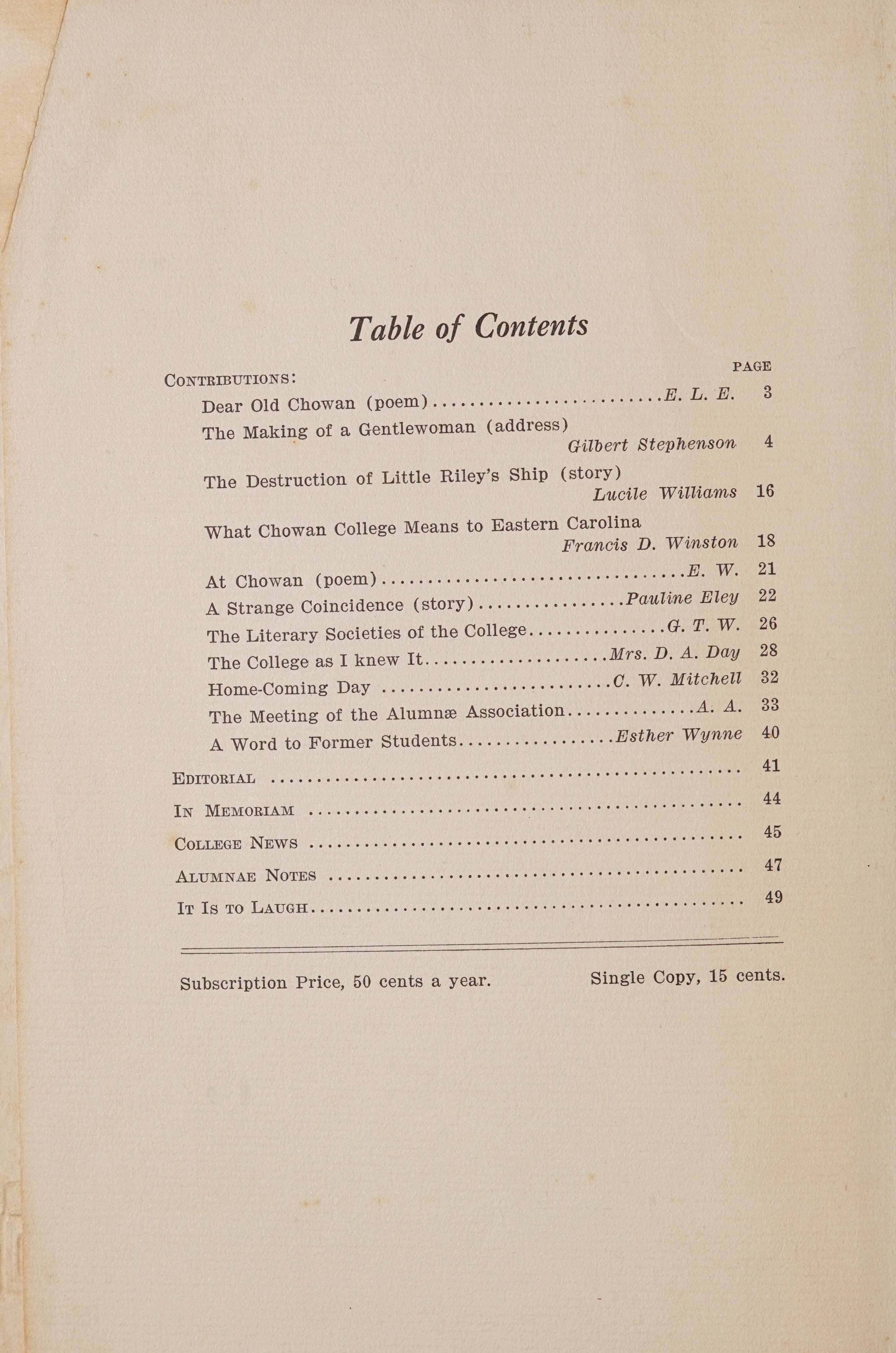 The Columns [November 1914]