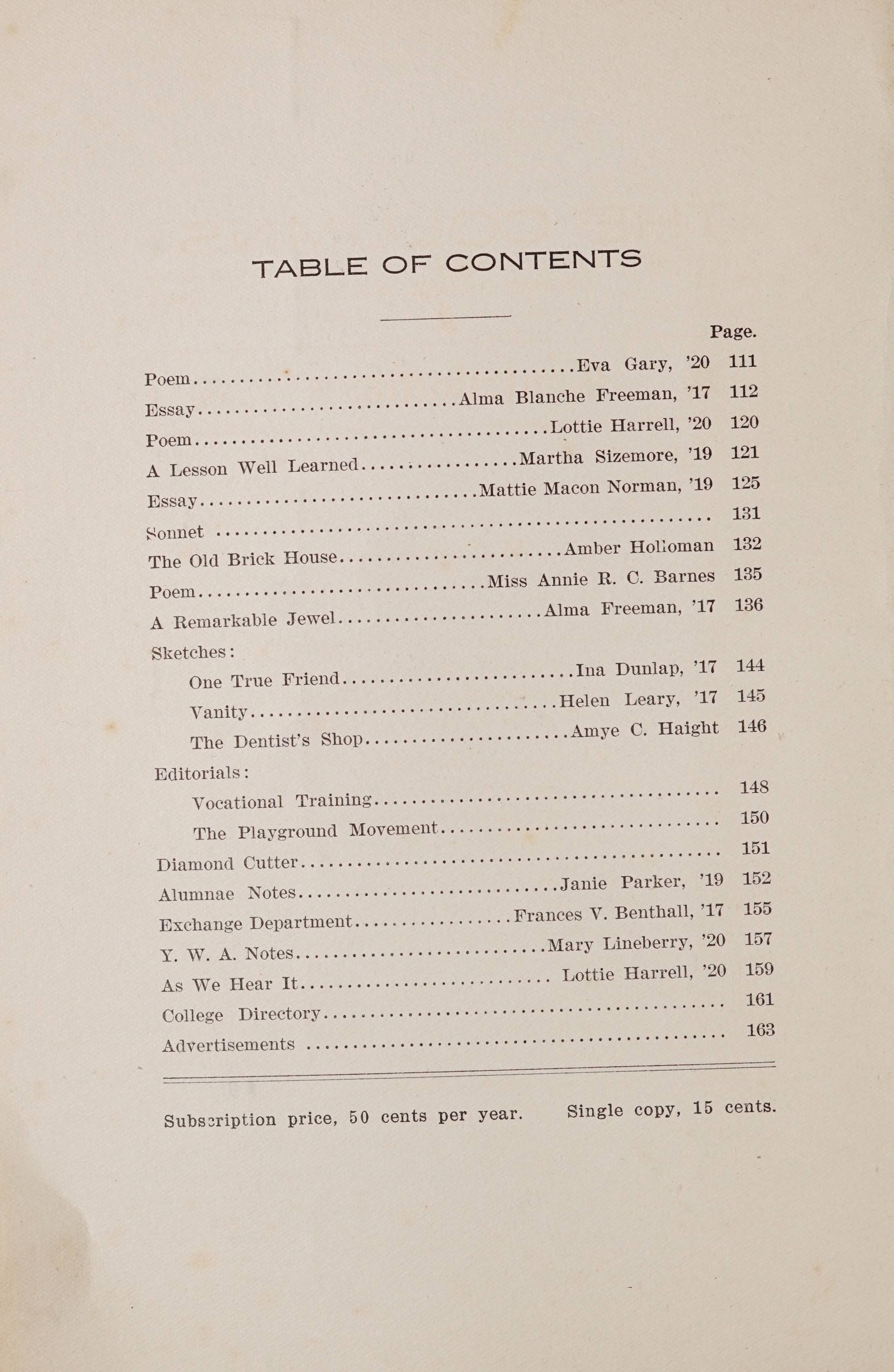 The Columns [March 1917]