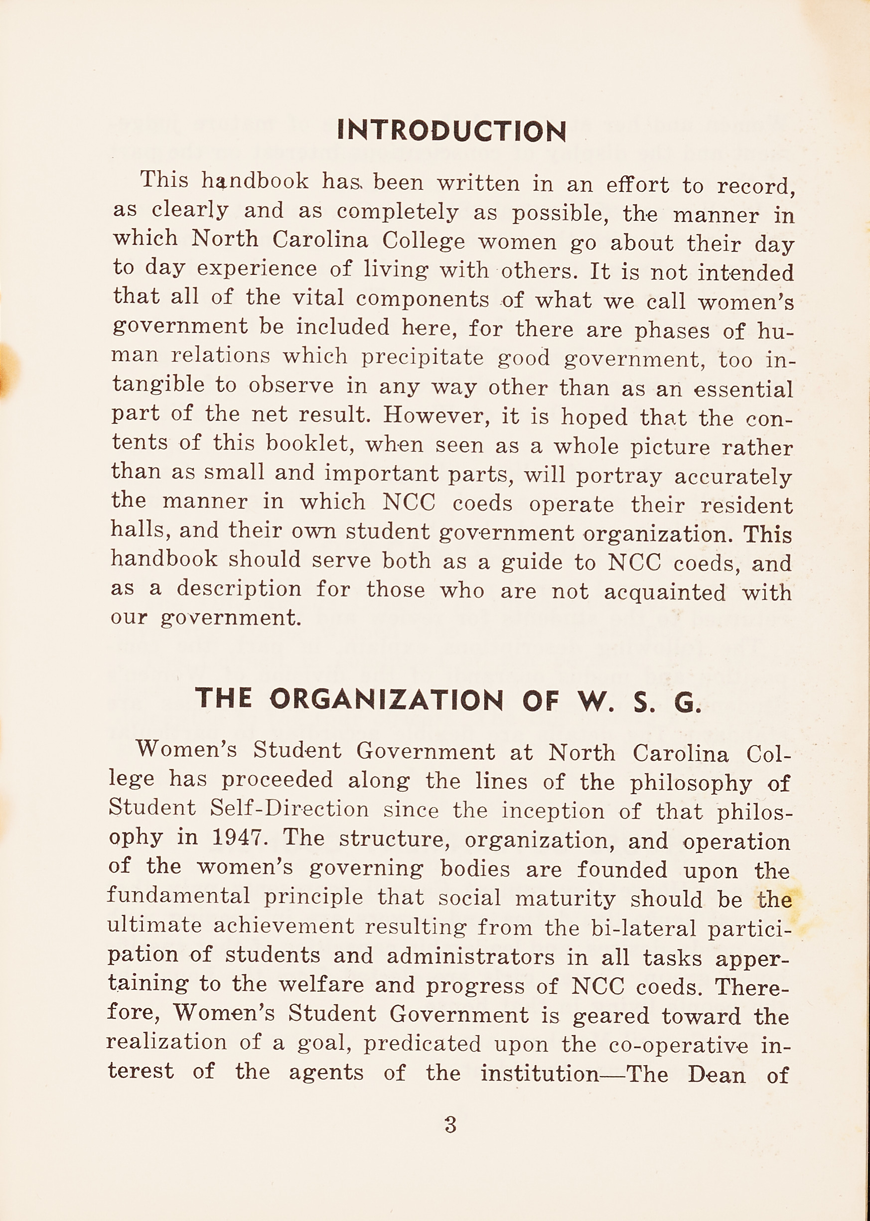 North Carolina College at Durham Handbook for Women Students [1965-1966]