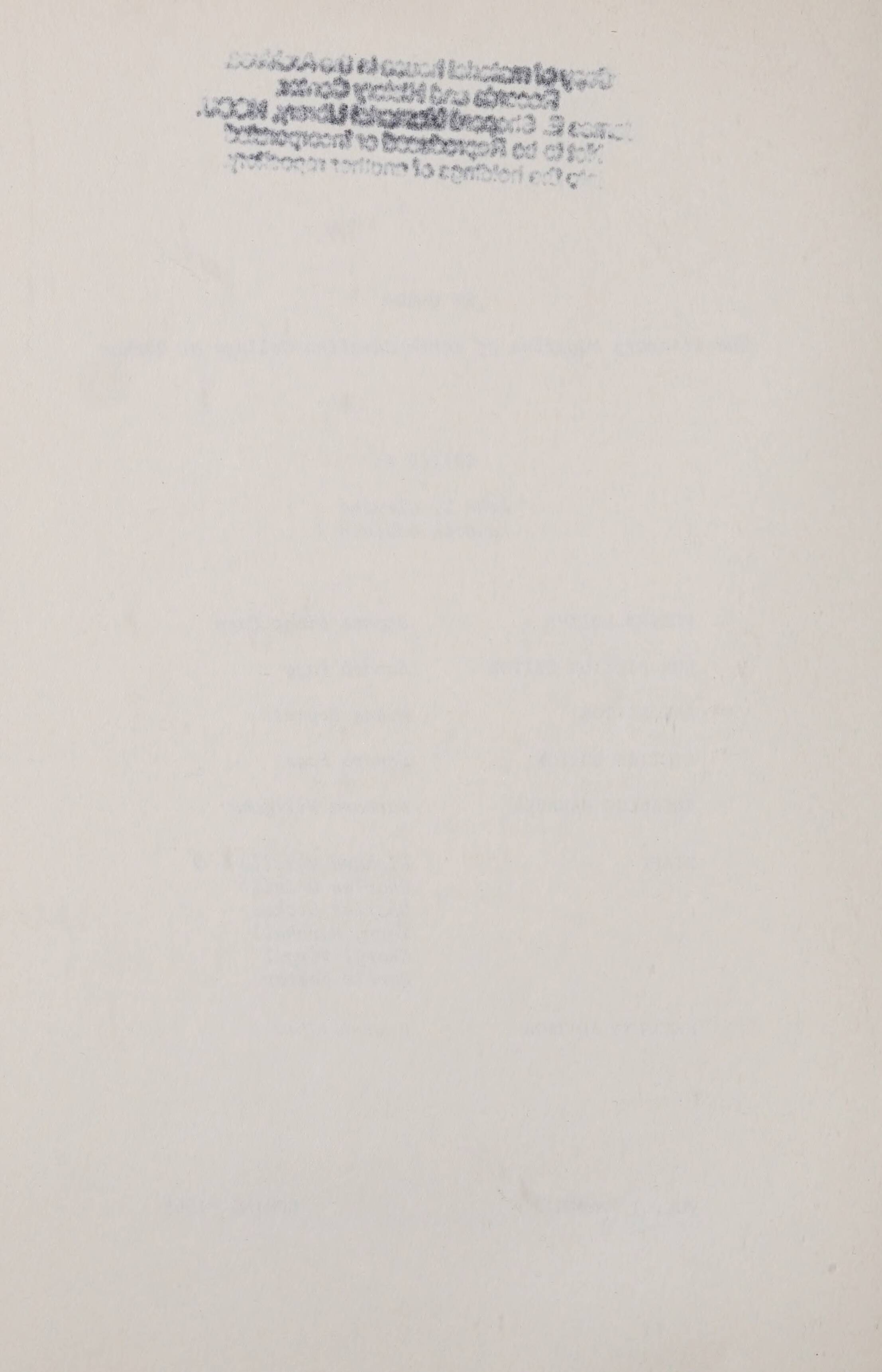 Ex Umbra [Spring 1965]