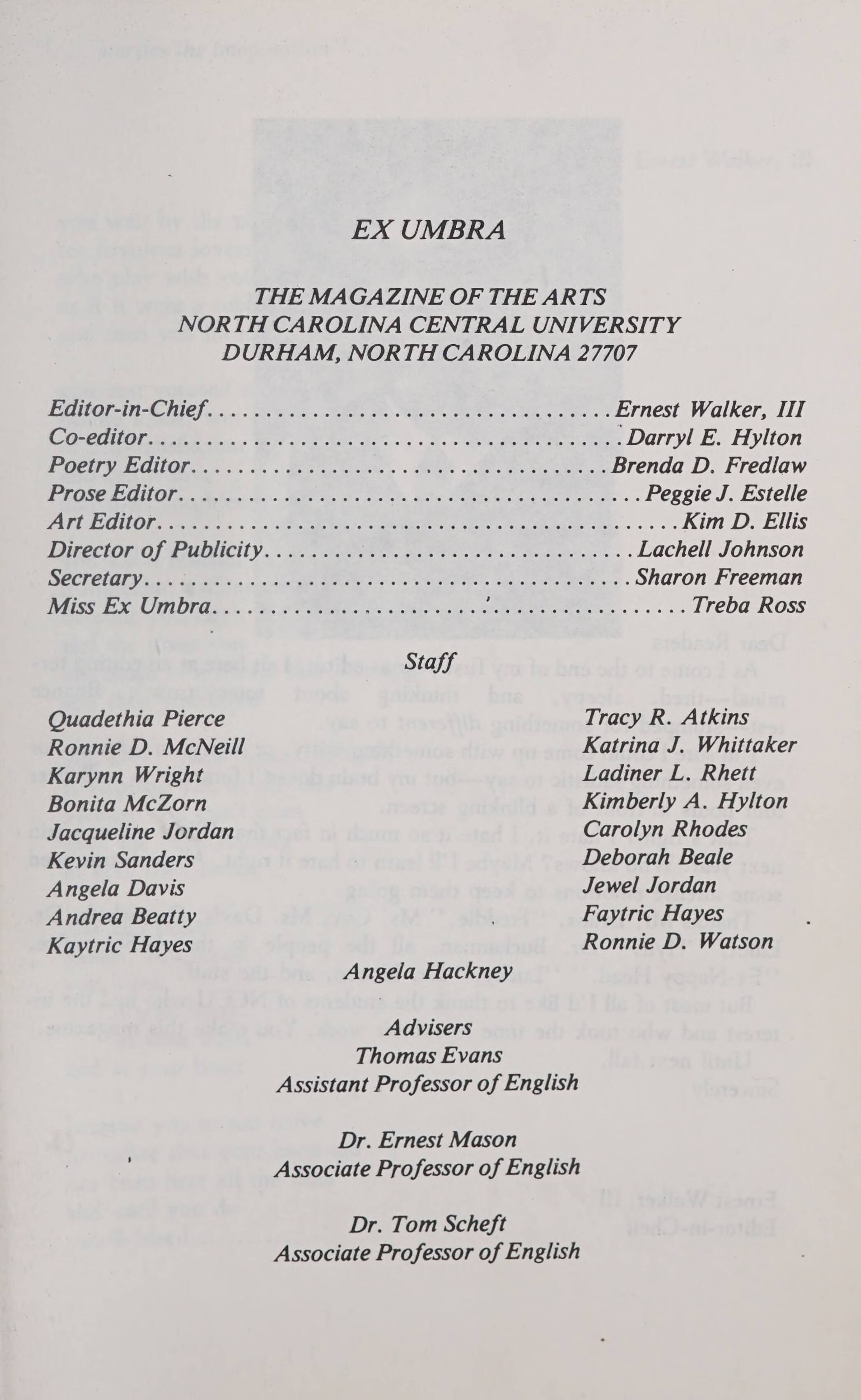 Ex Umbra: Startles the Imagination [1983]