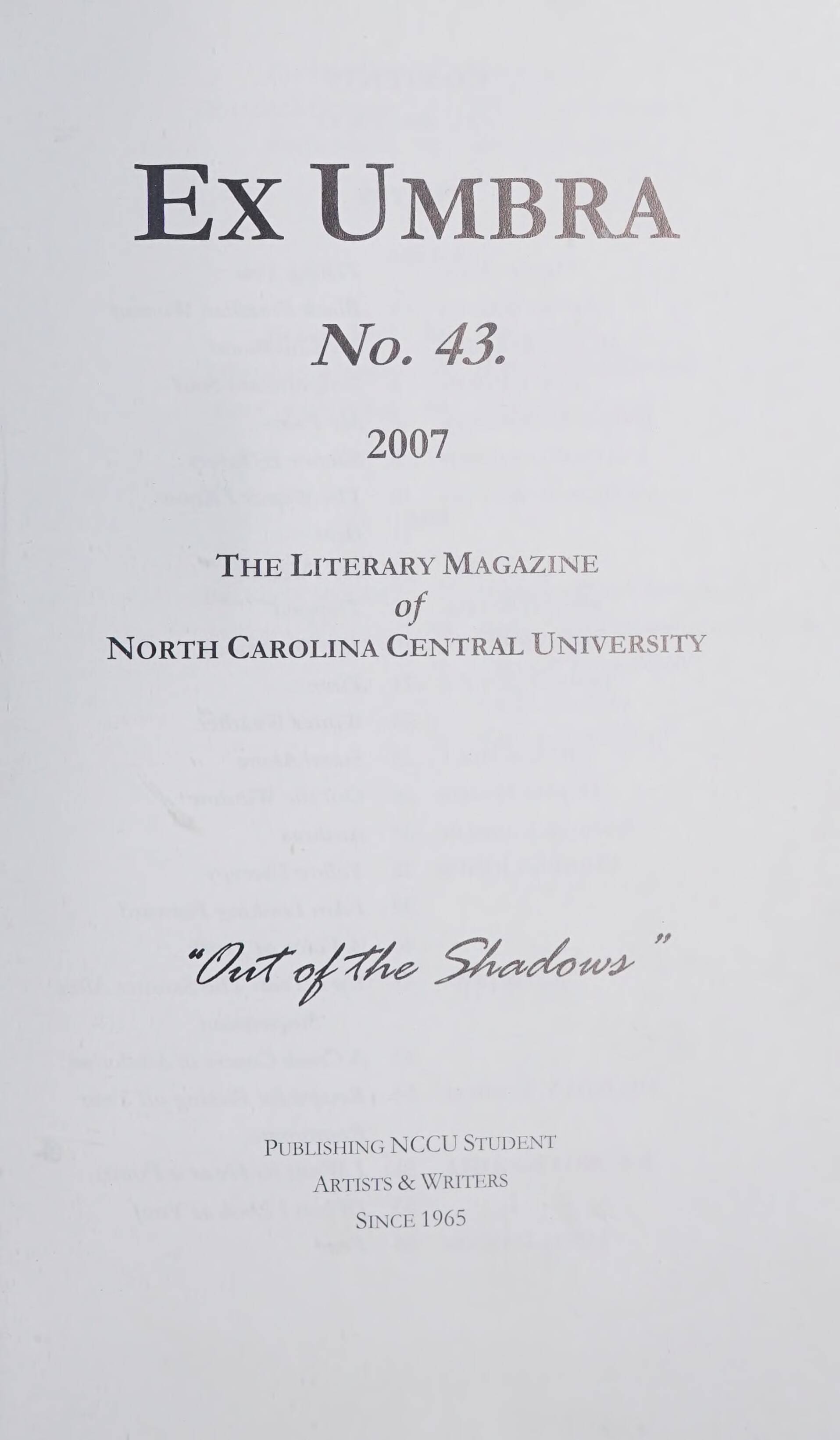 Ex Umbra 43 [2007]