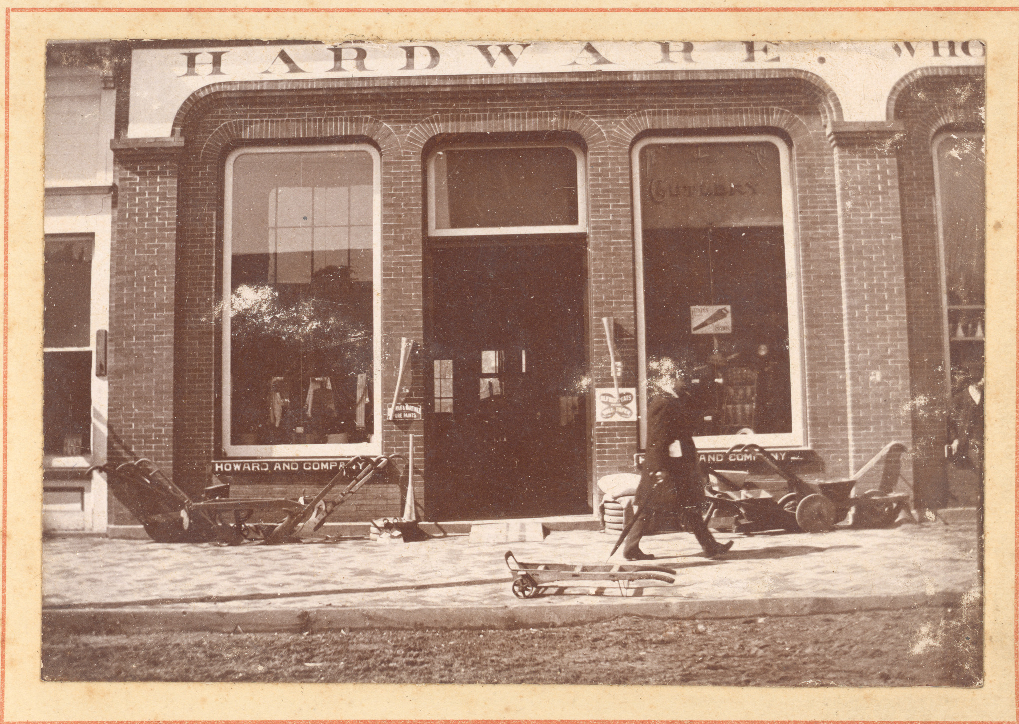 Exterior View of Howard and Co. Hardware Store and Sidewalk