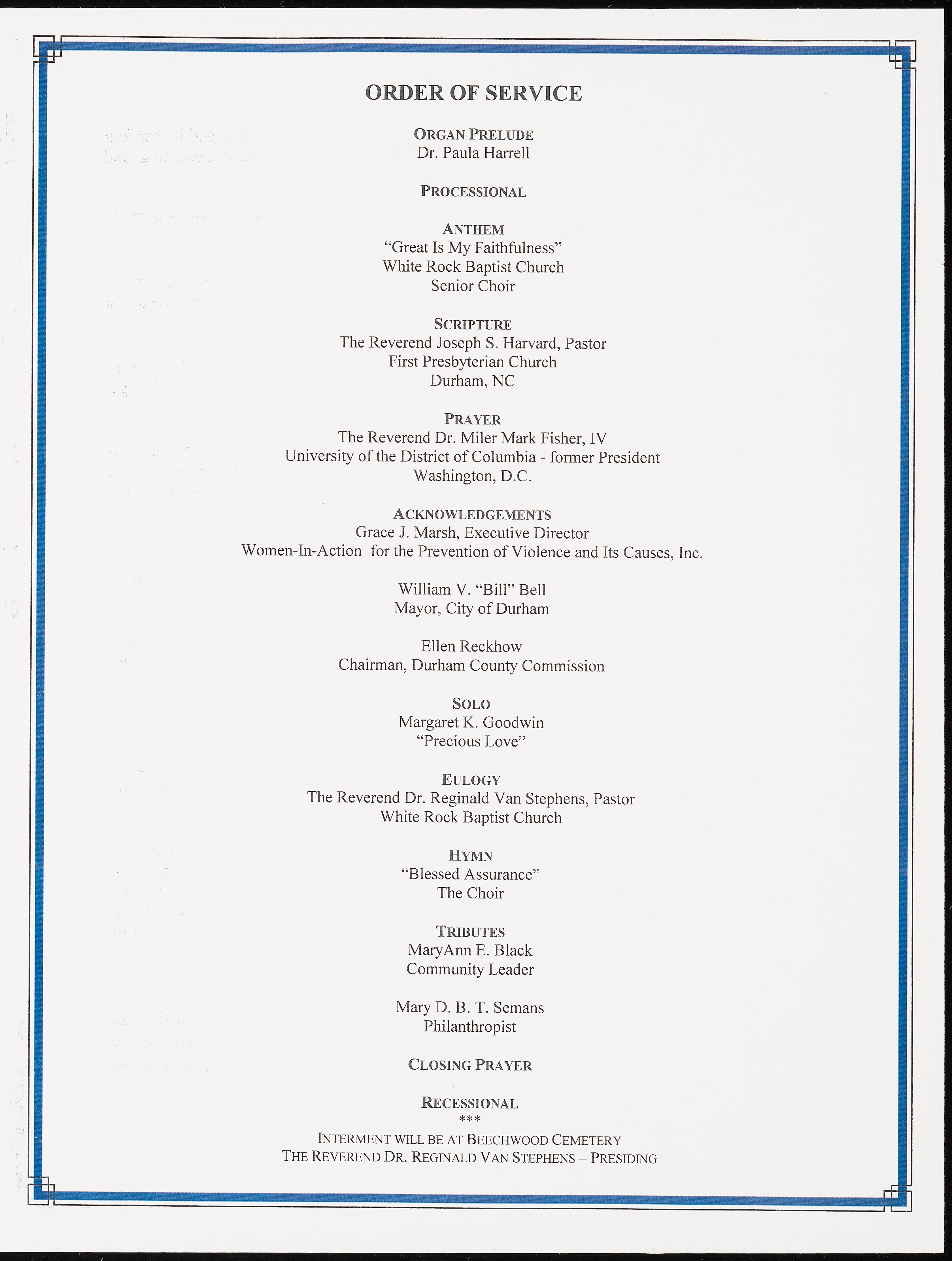 In Loving Memory of Elna Bridgeforth Spaulding