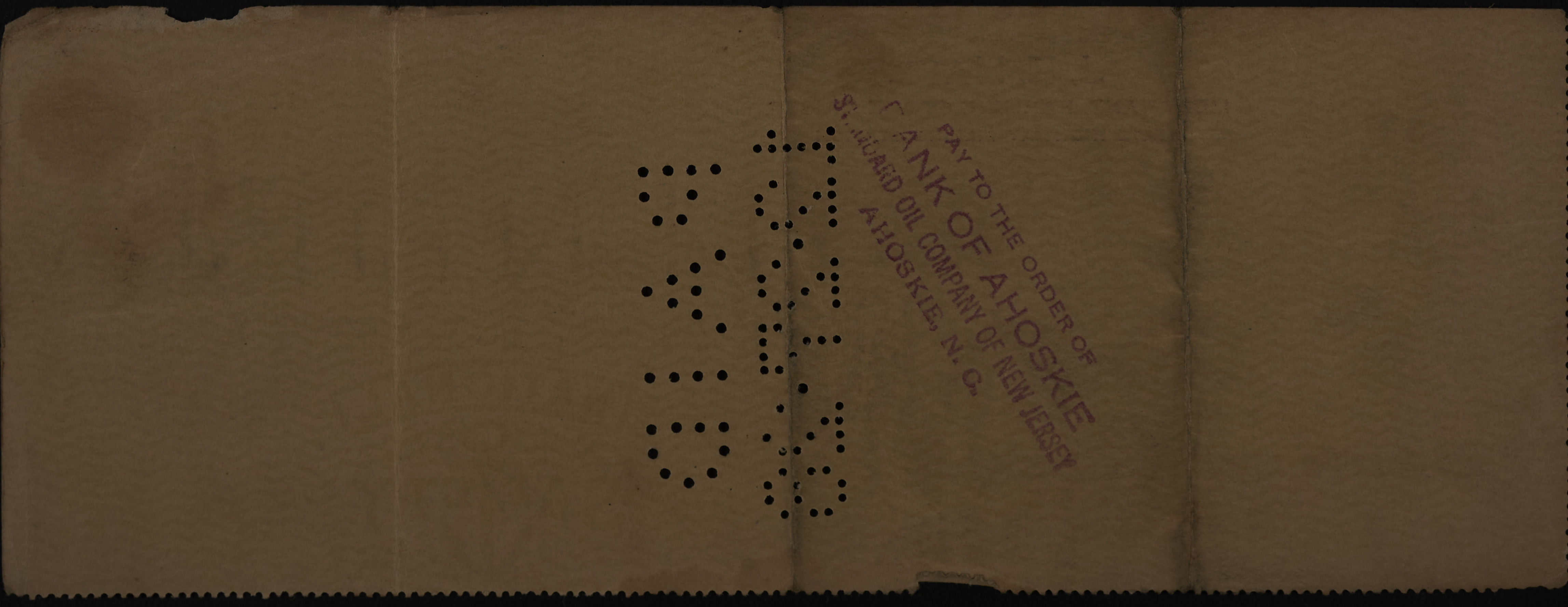 Bank of Ahoskie Checks: 1920-1932