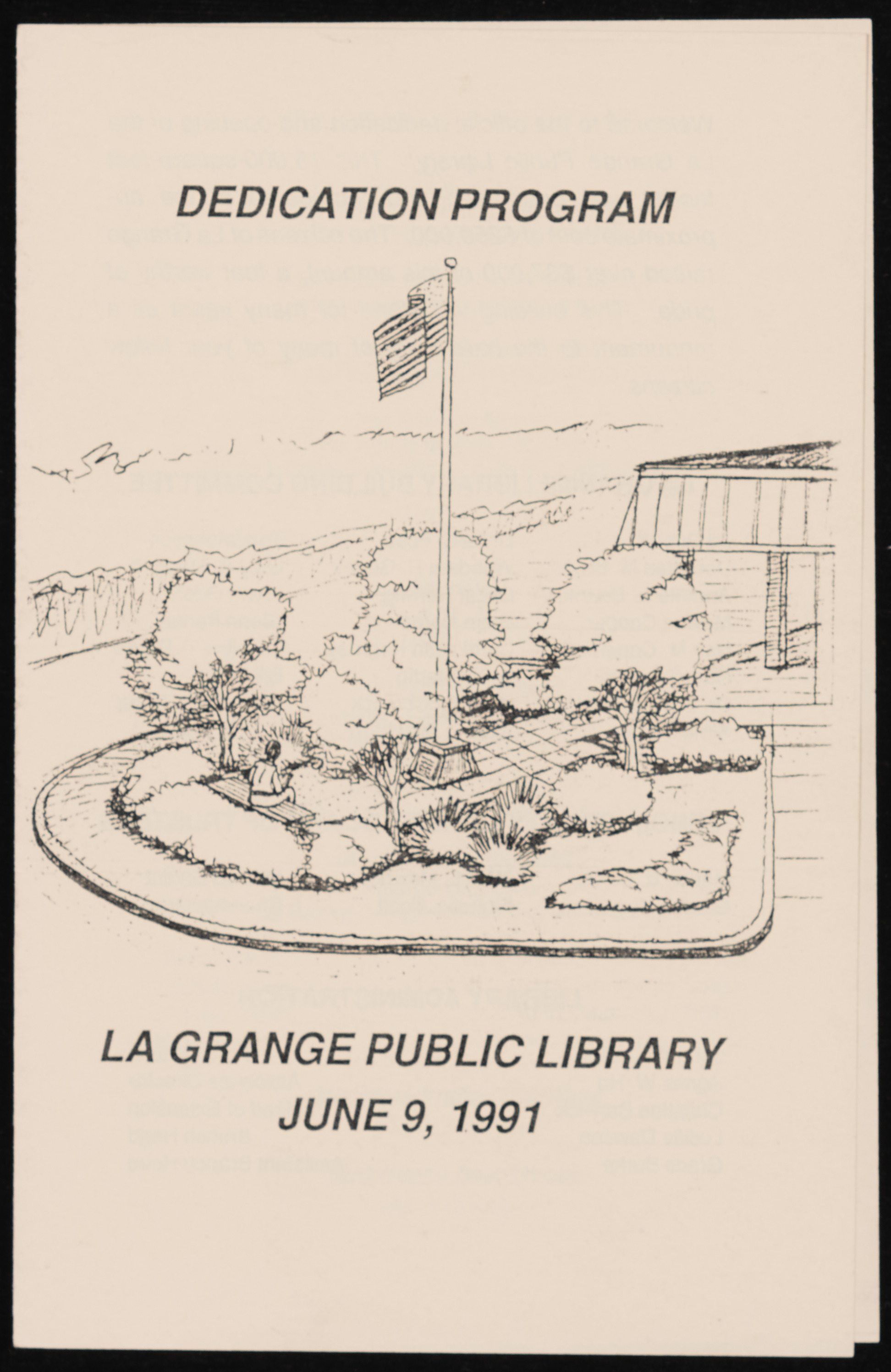 La Grange Dedication Progam, La Grange Public Library