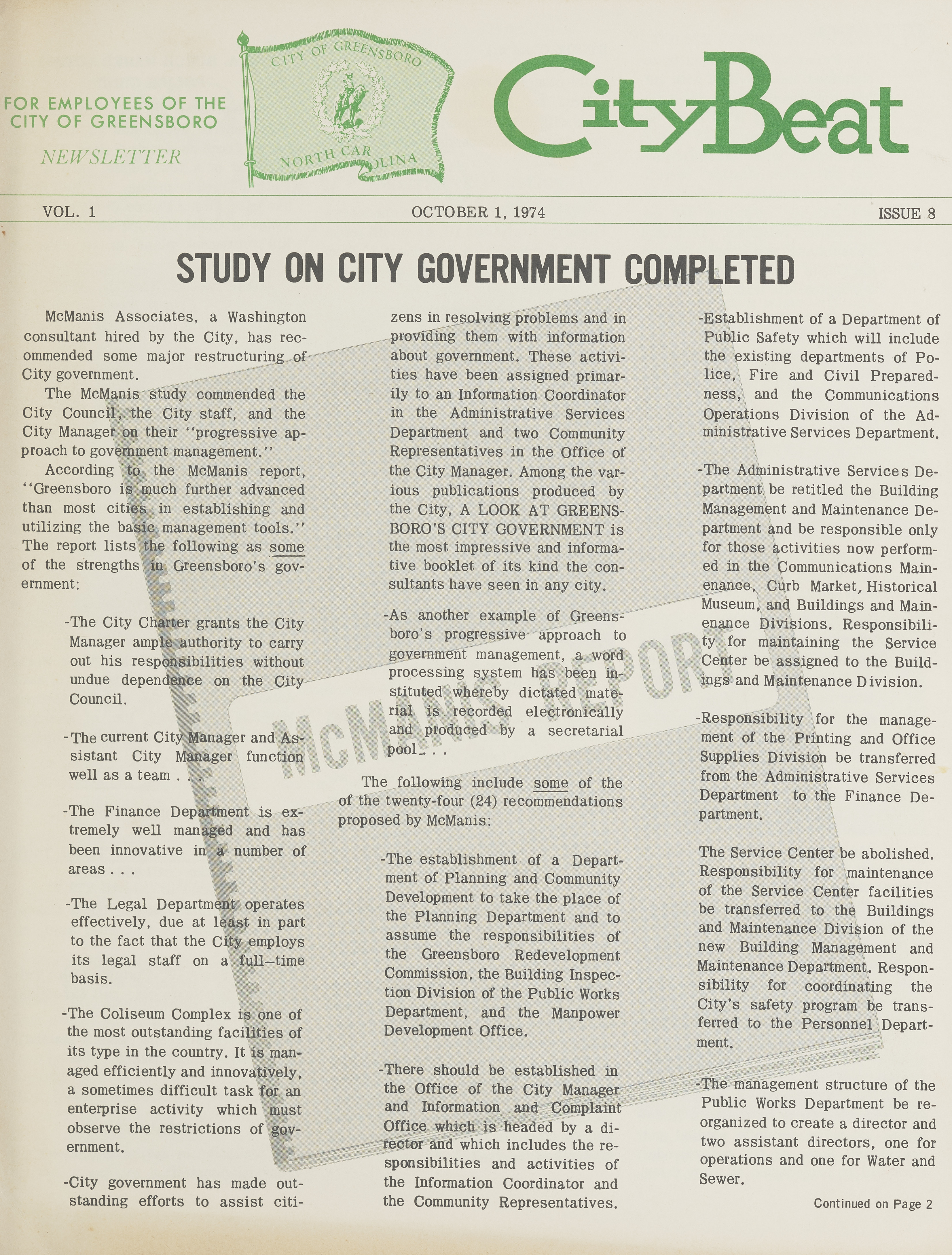 City Beat [October 1, 1974]