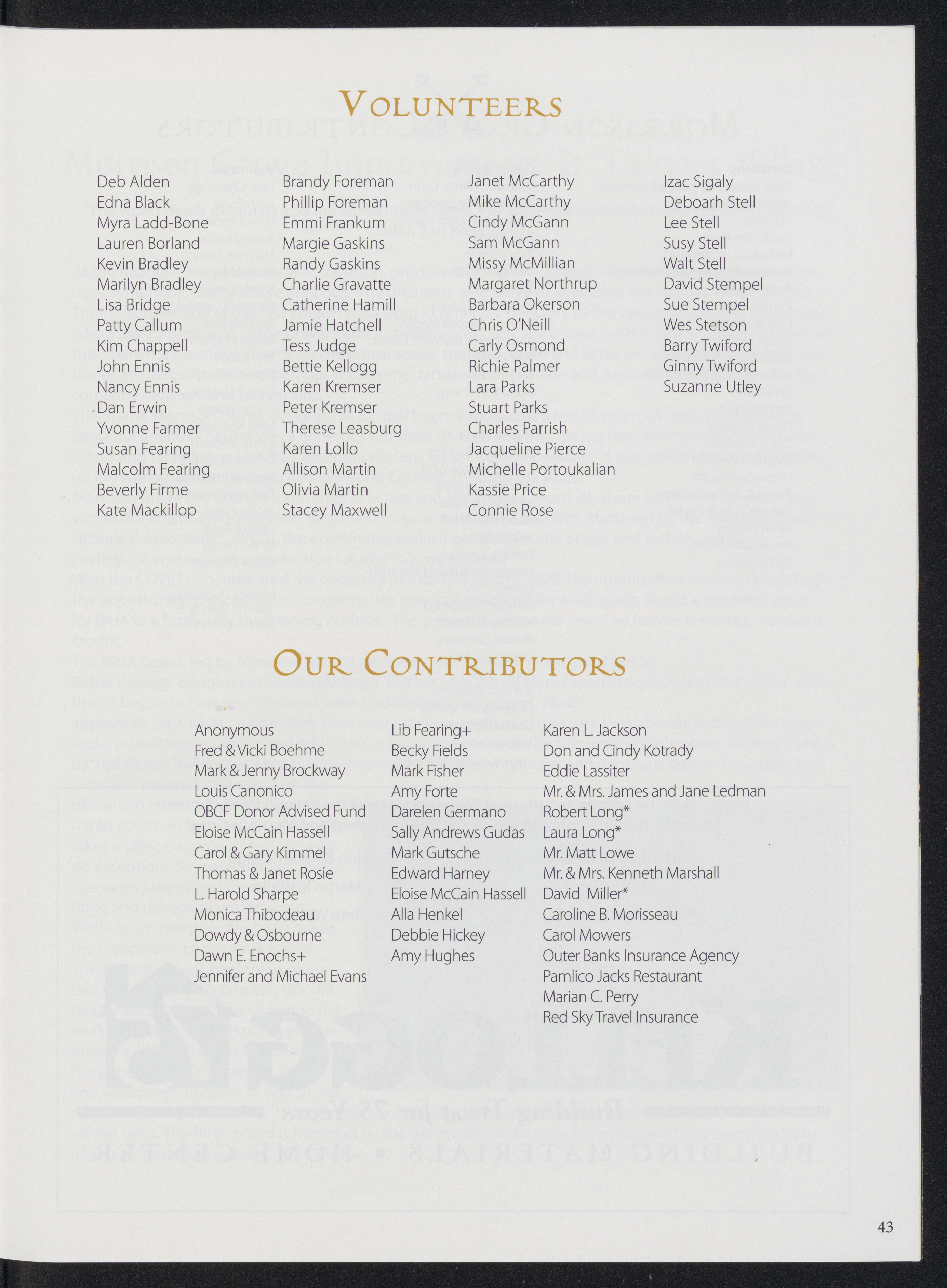 The Lost Colony Souvenir Program [2022]