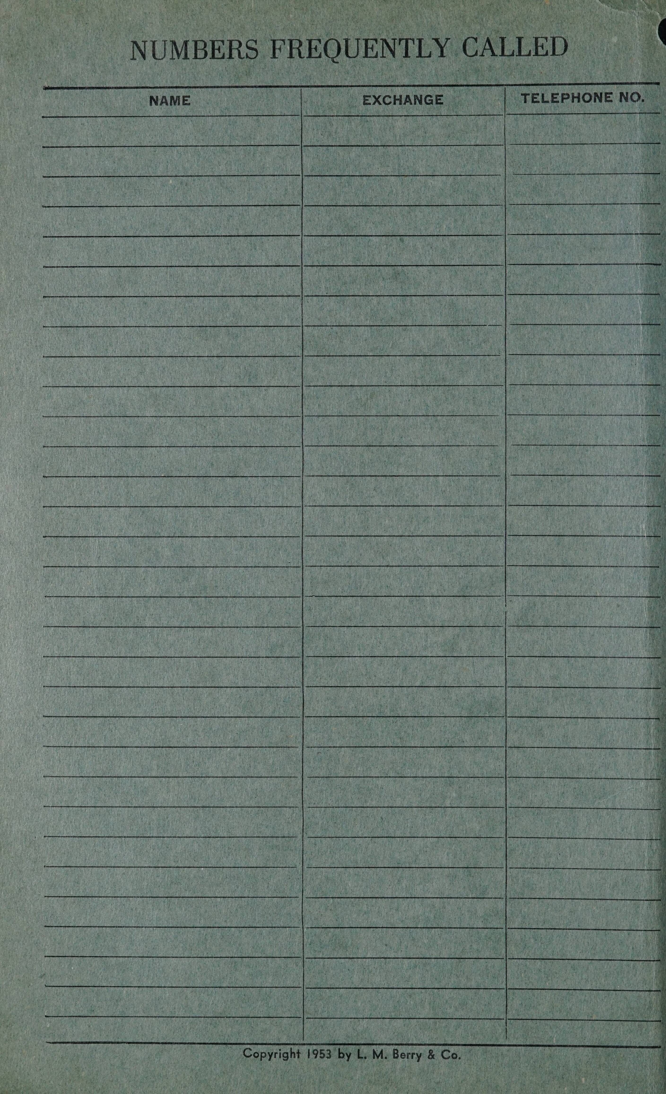 Telephone Directory [December, 1954]