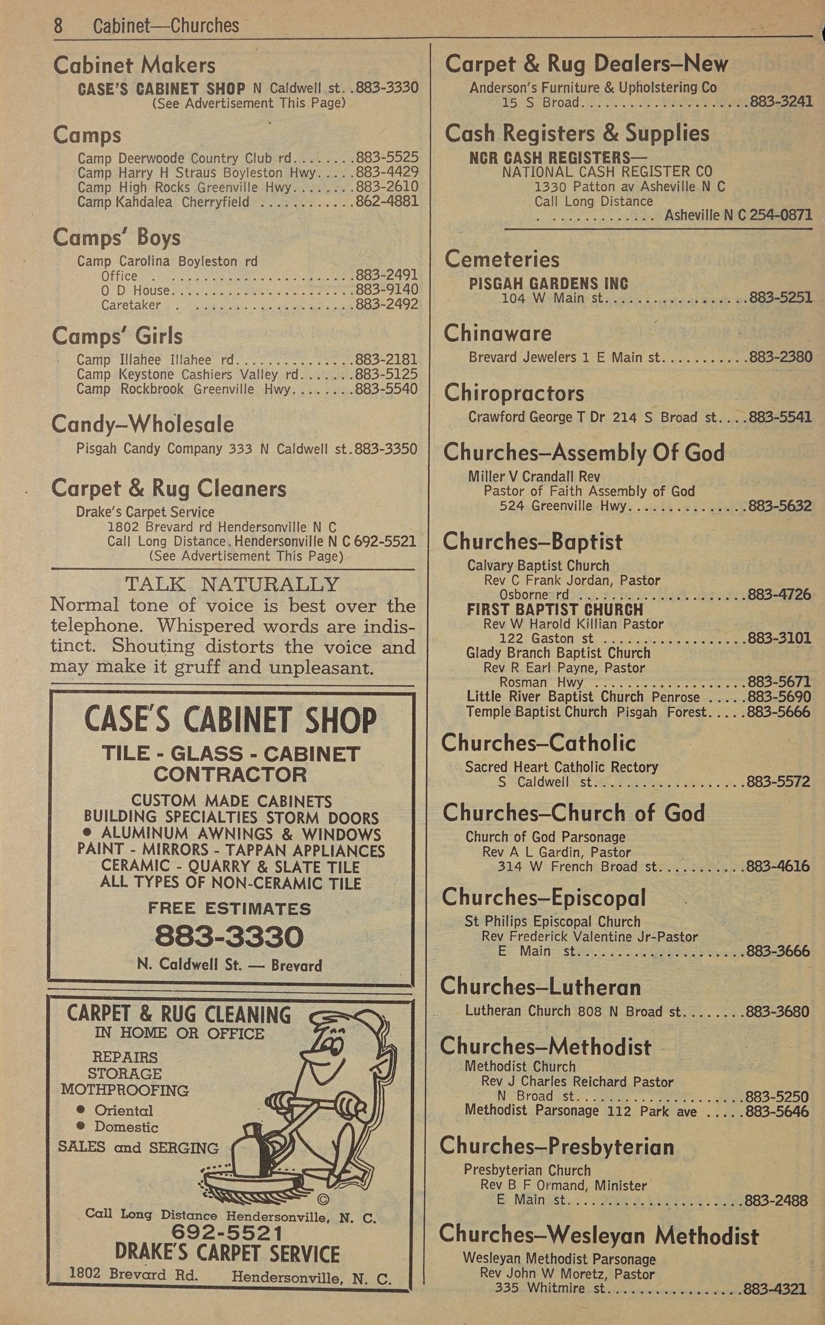 Telephone Directory [January, 1970]