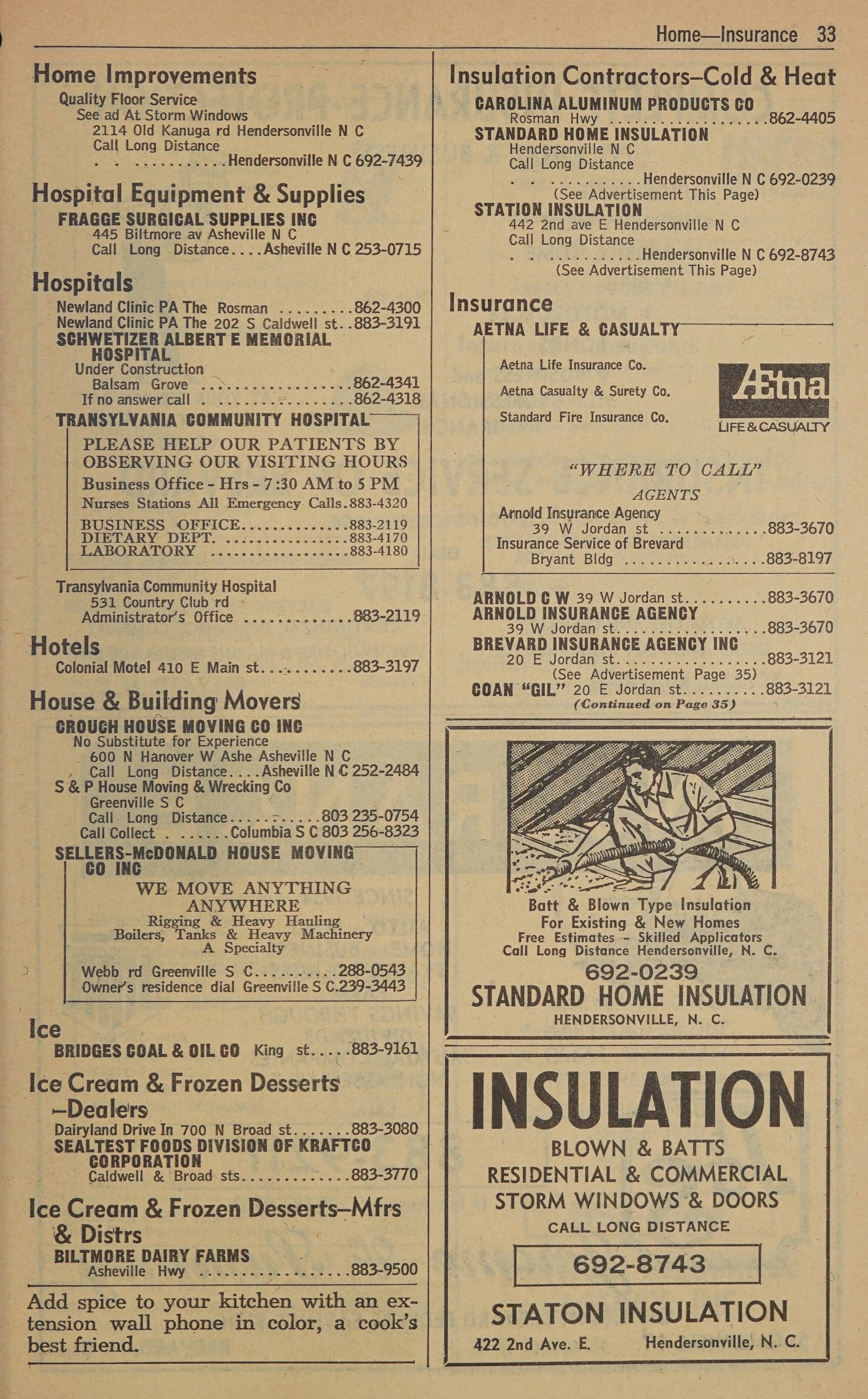 Telephone Directory [January, 1971]