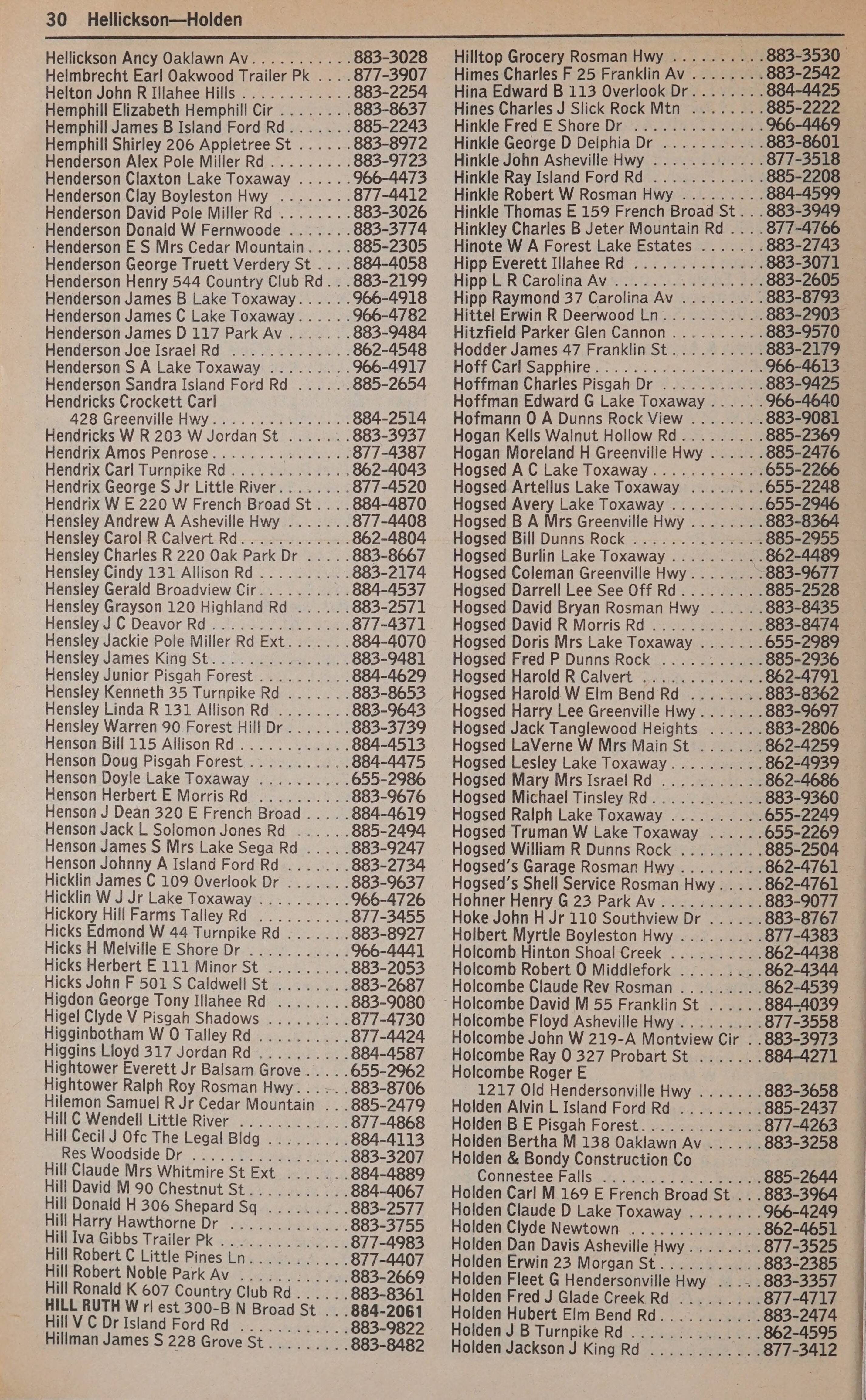 Telephone Directory [January, 1975]