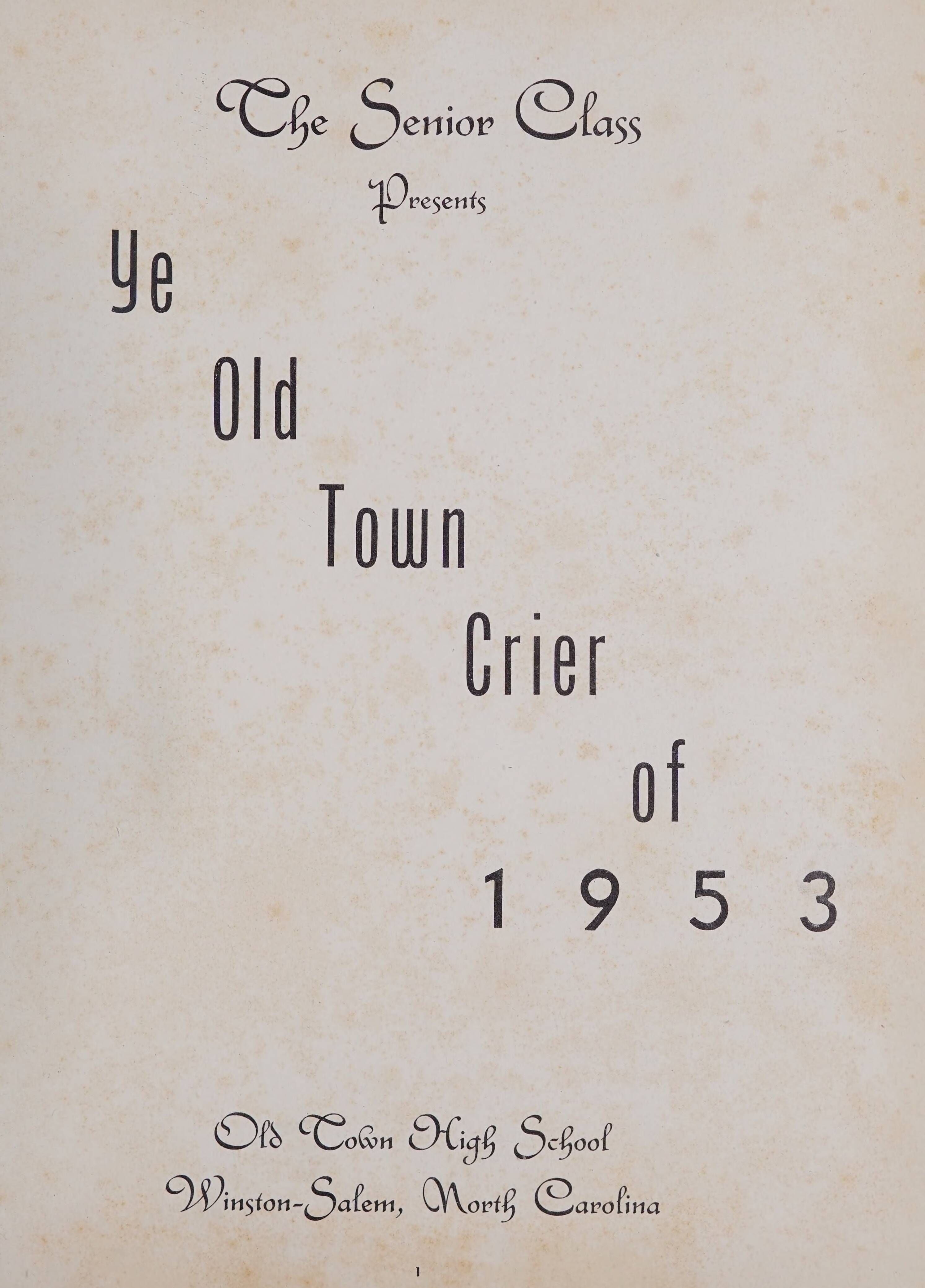 Ye Olde Towne Crier [1953]