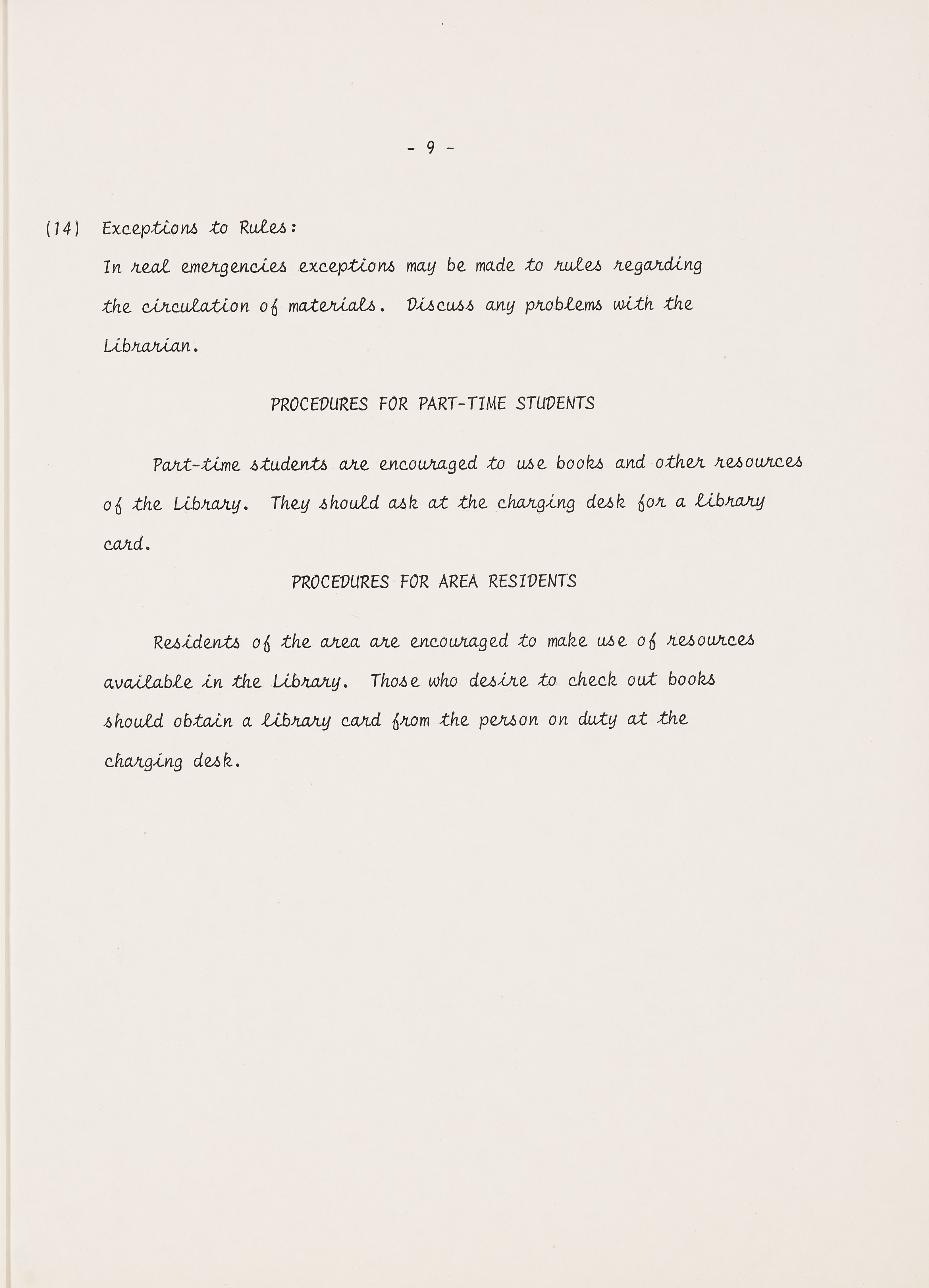 Library Hand Book for Students