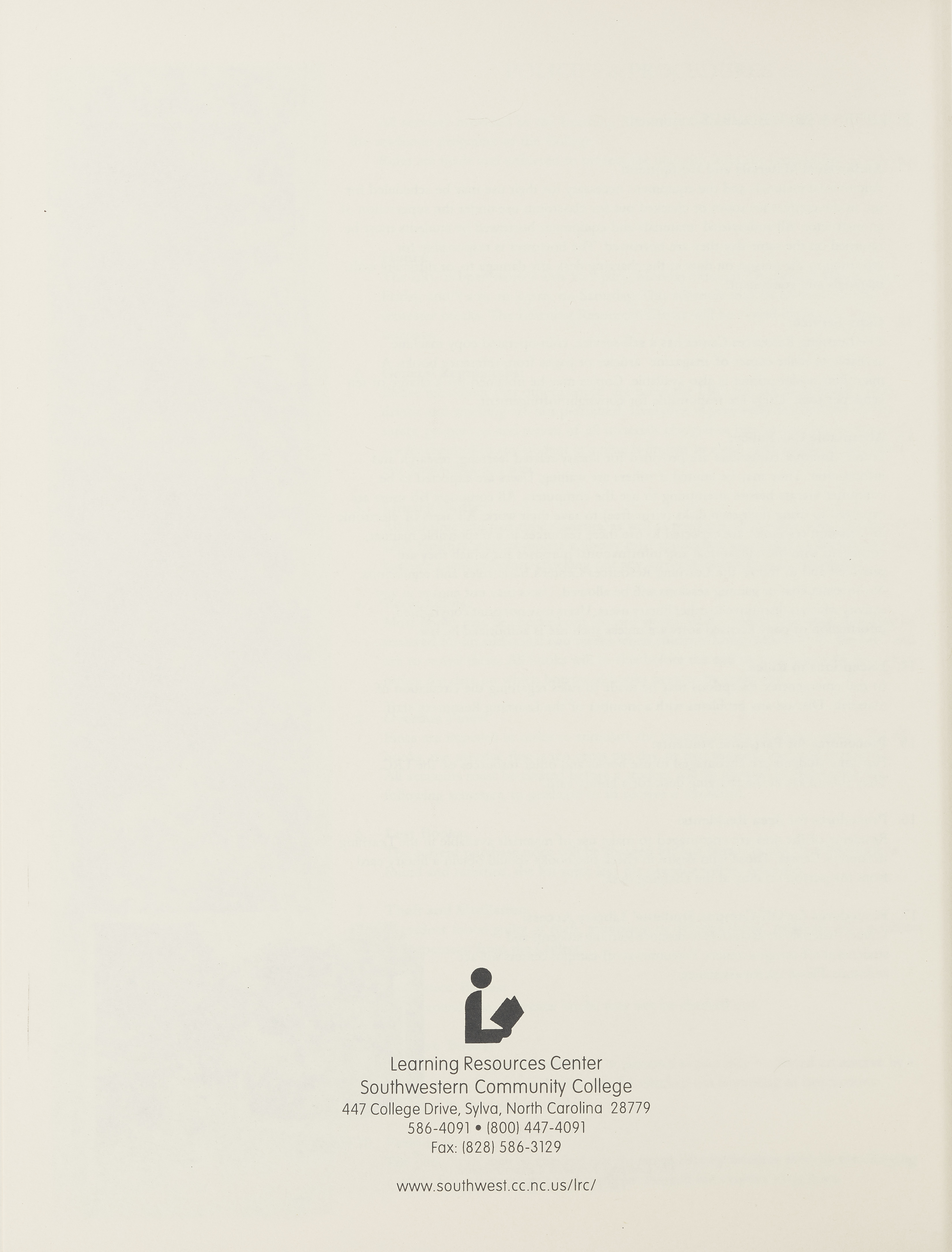 Learning Resources Center Handbook [2001-2002]