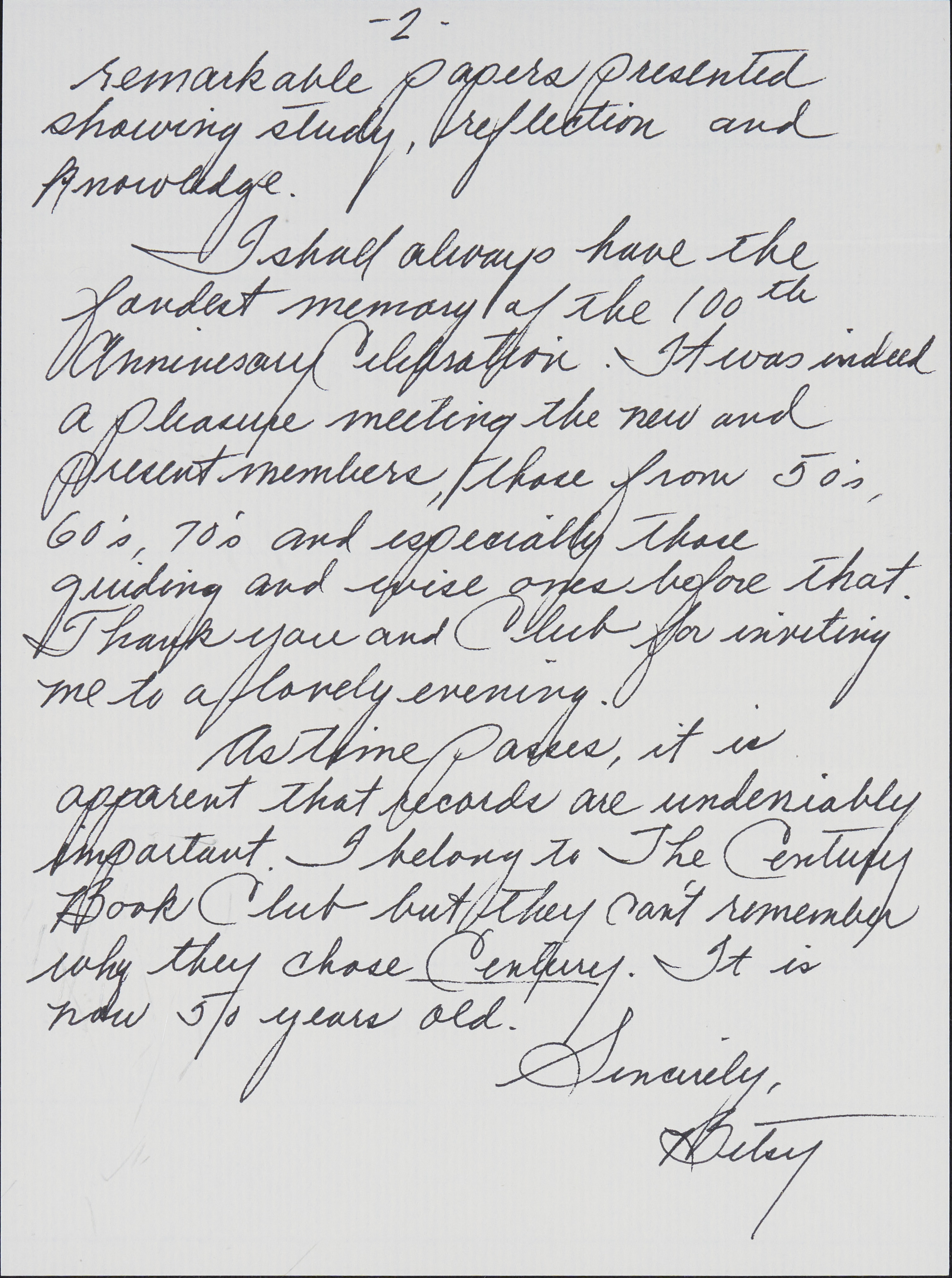 Edgecombe Magazine Club Letter