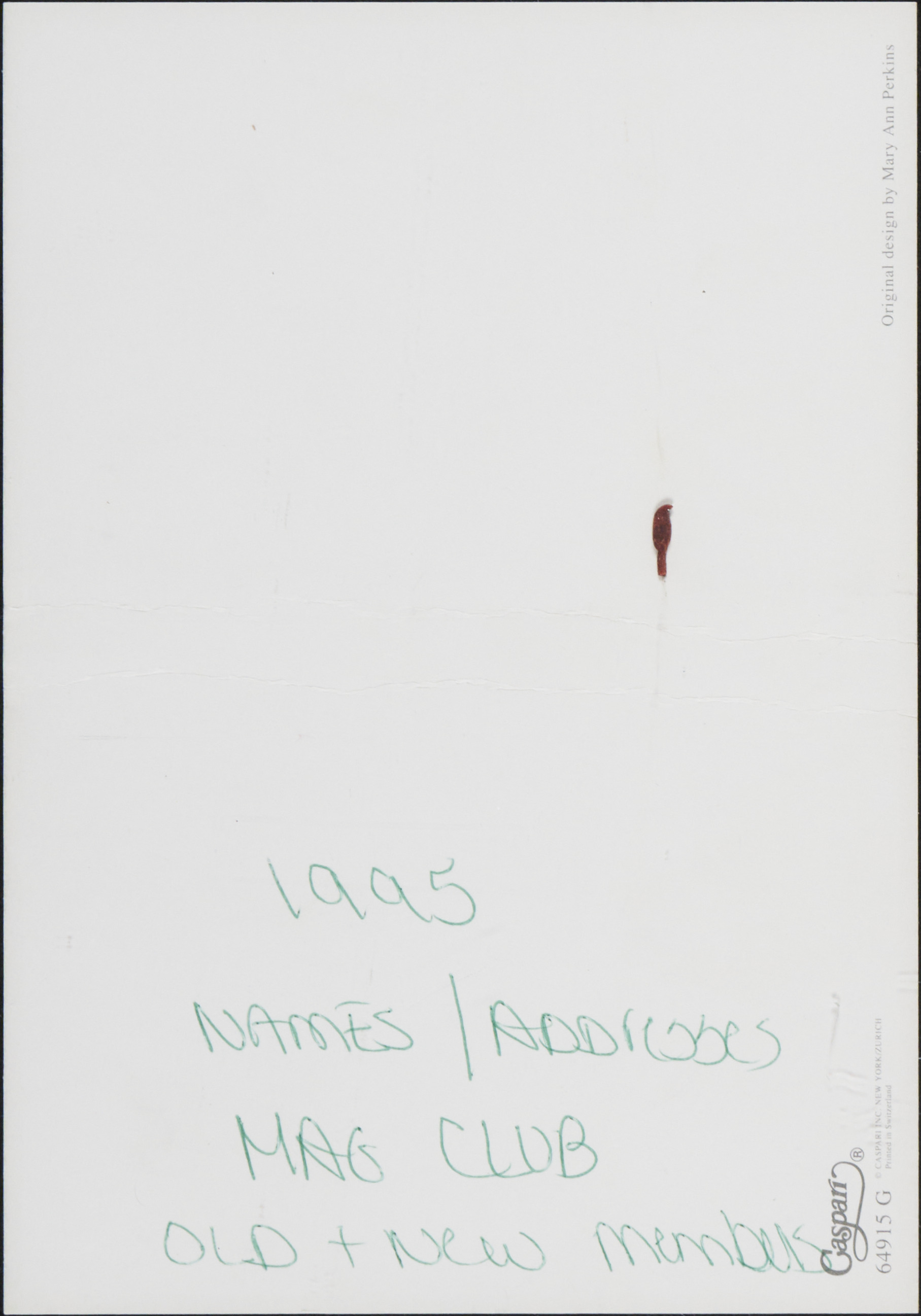 Edgecombe Magazine Club Roll