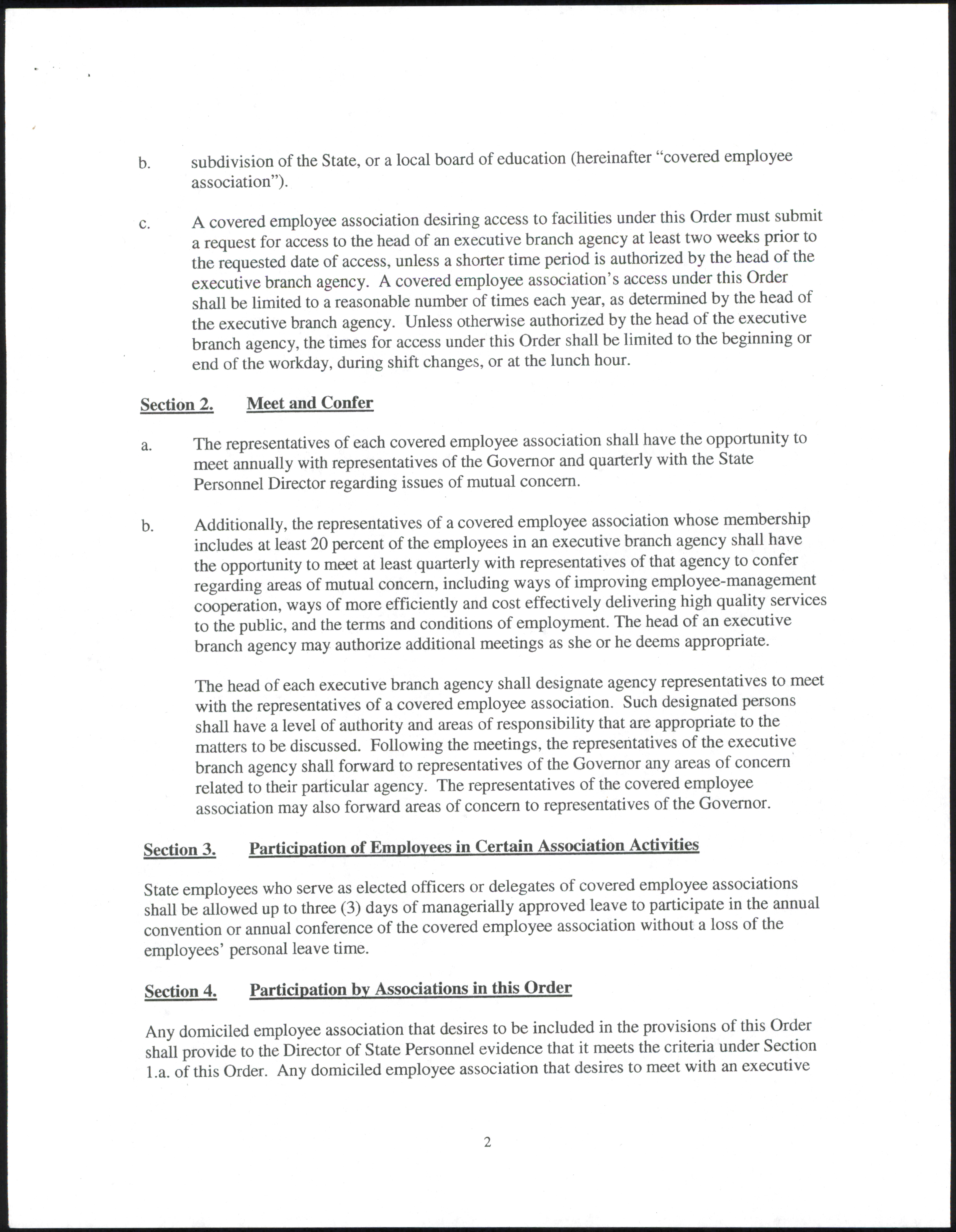 North Carolina Executive Order No. 45