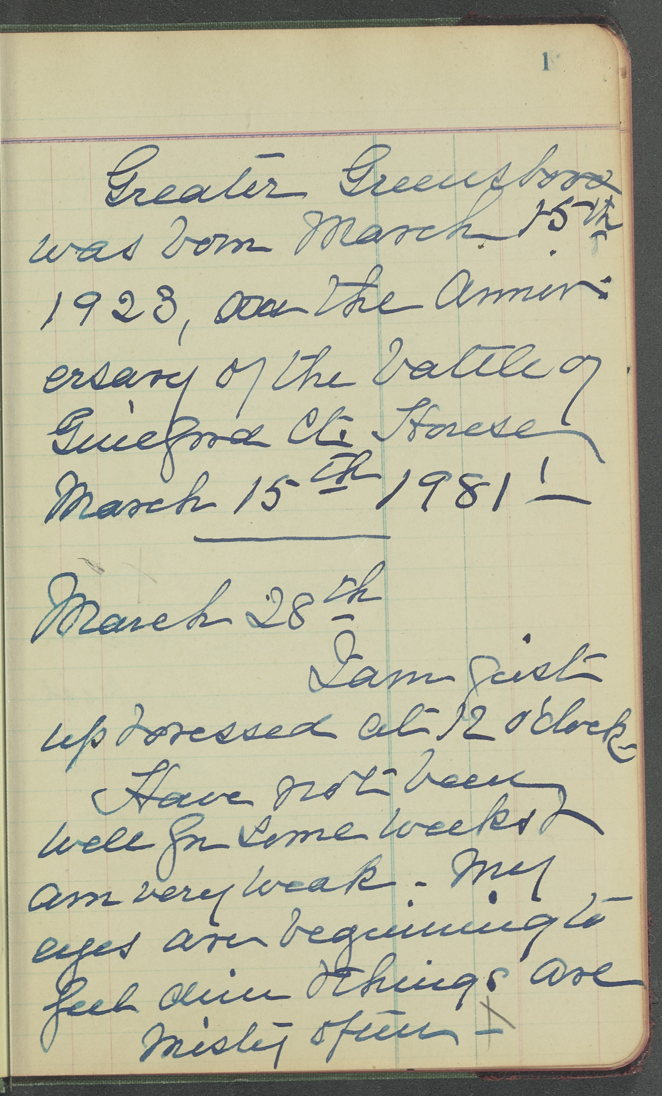 Mary Kelly Watson Smith Diary April 1916 to September 1916