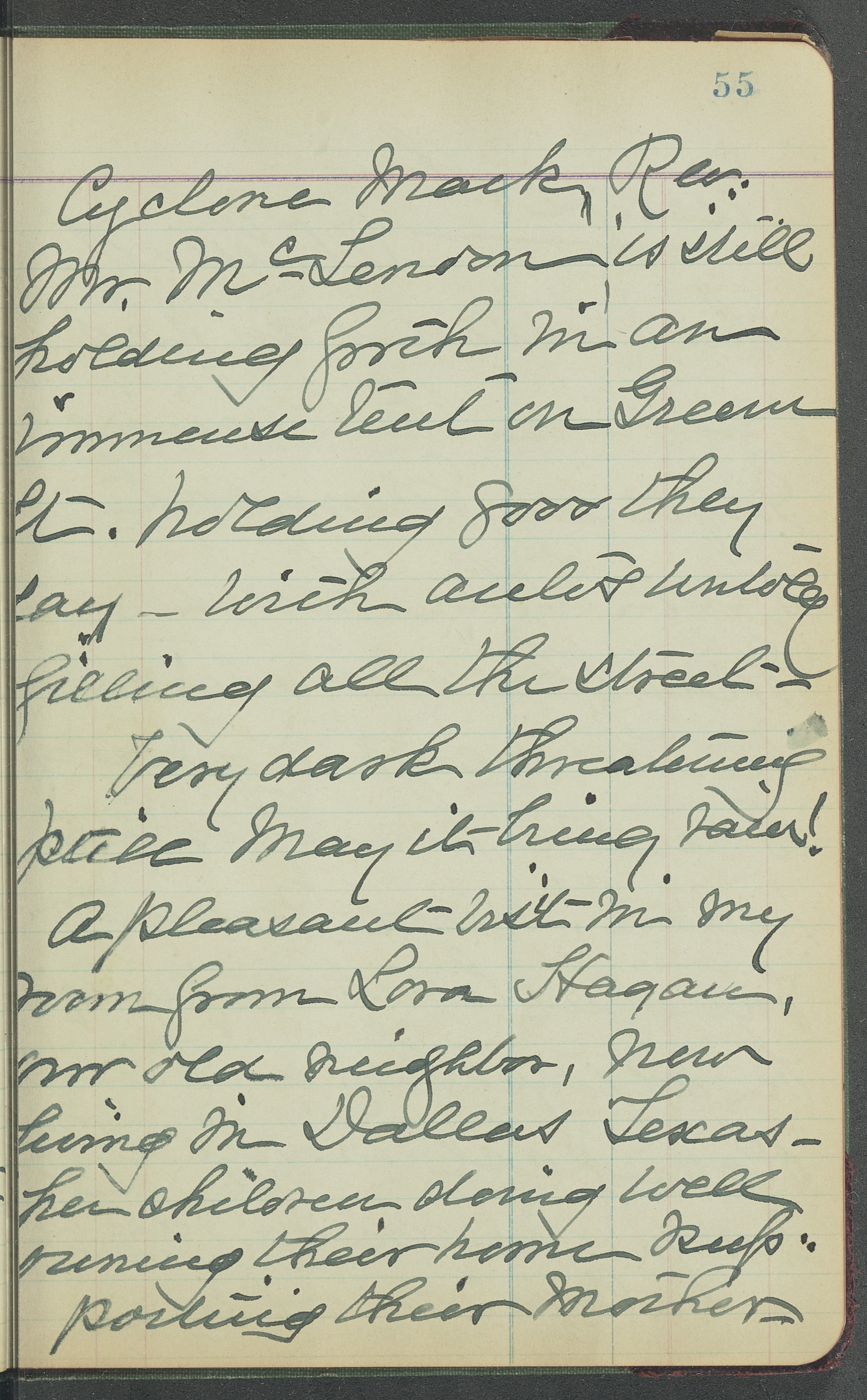 Mary Kelly Watson Smith Diary April 1916 to September 1916