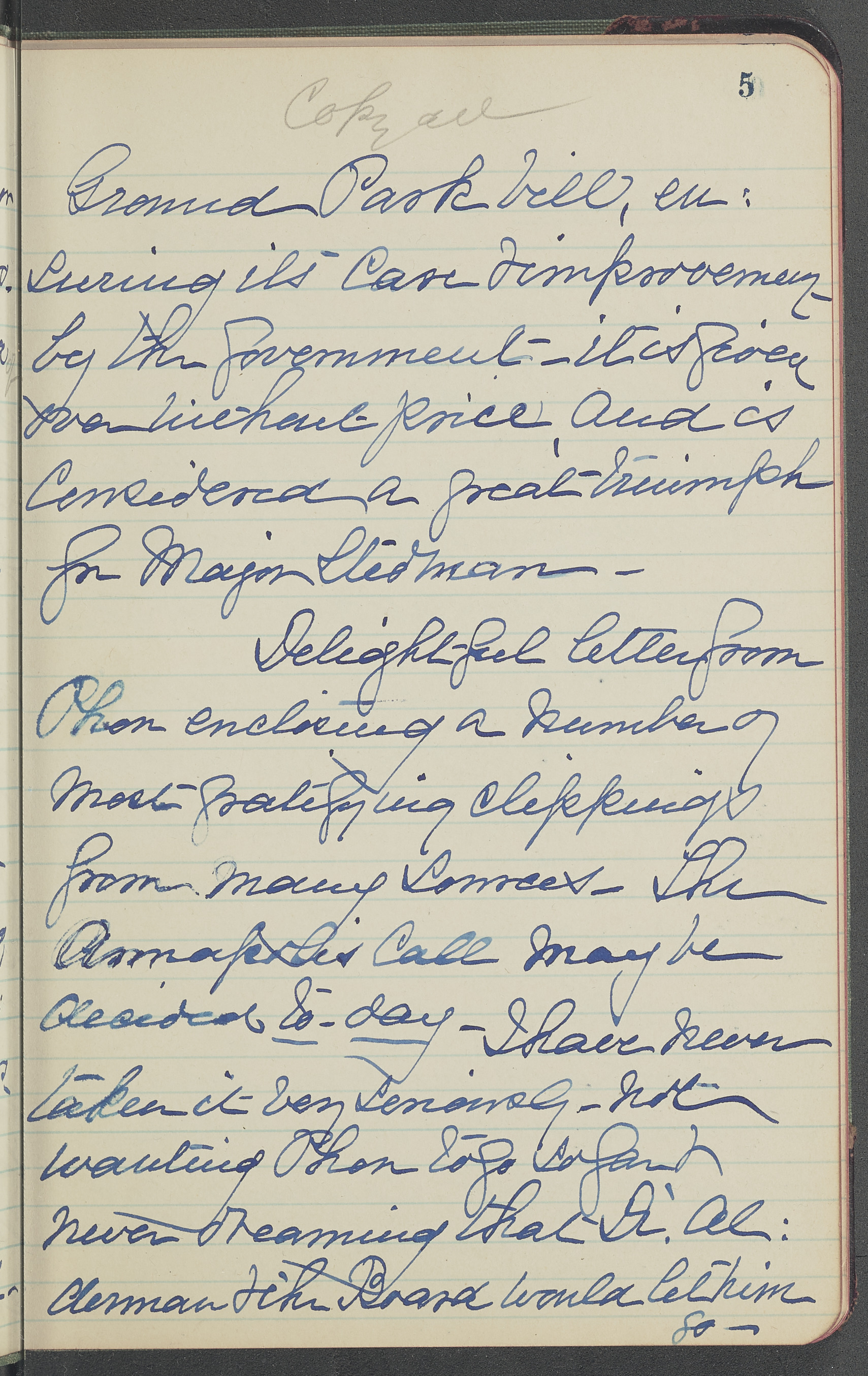 Mary Kelly Watson Smith Diary January 1917 to May 1917