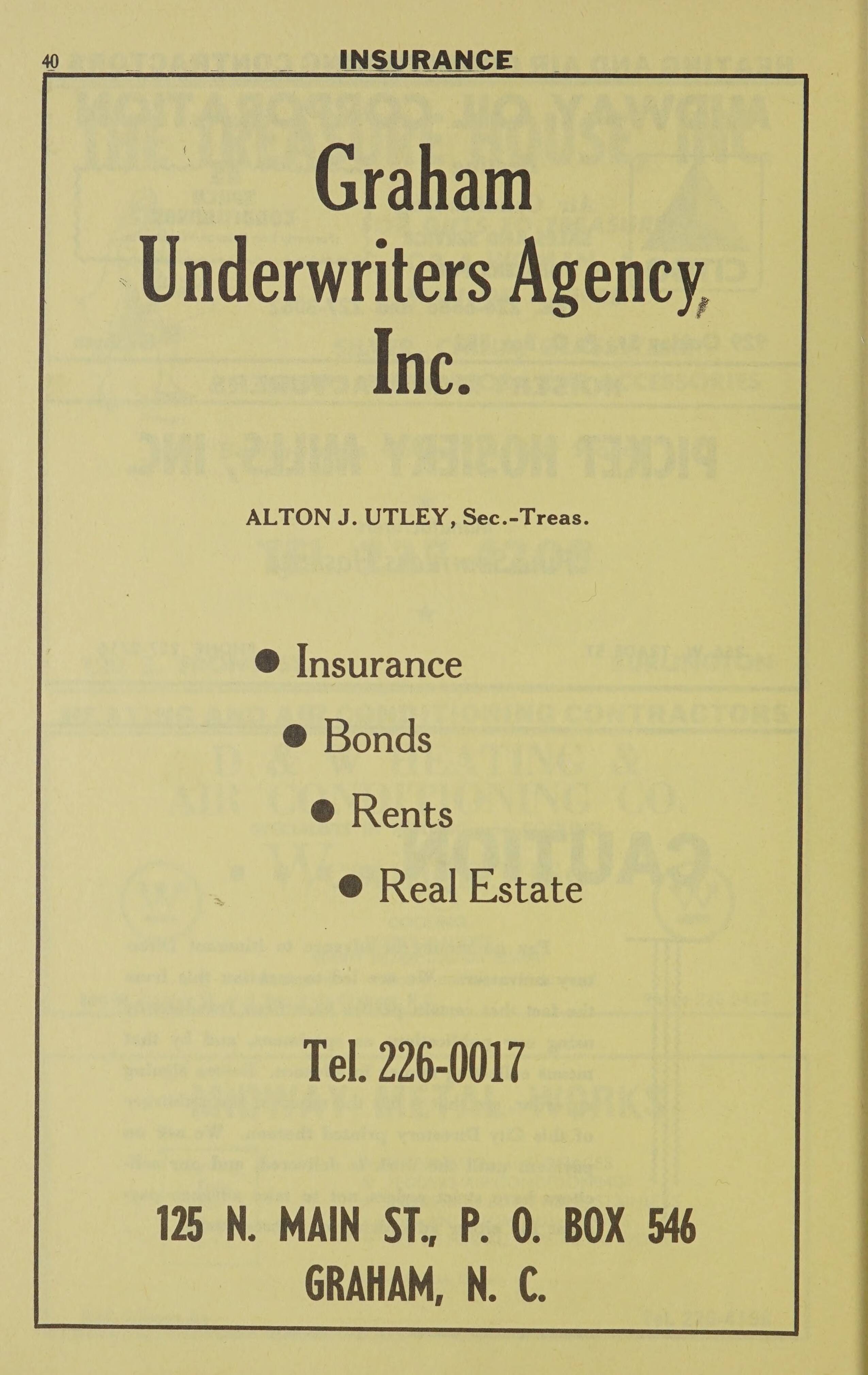 Hill's Burlington and Graham City Directory [1968]