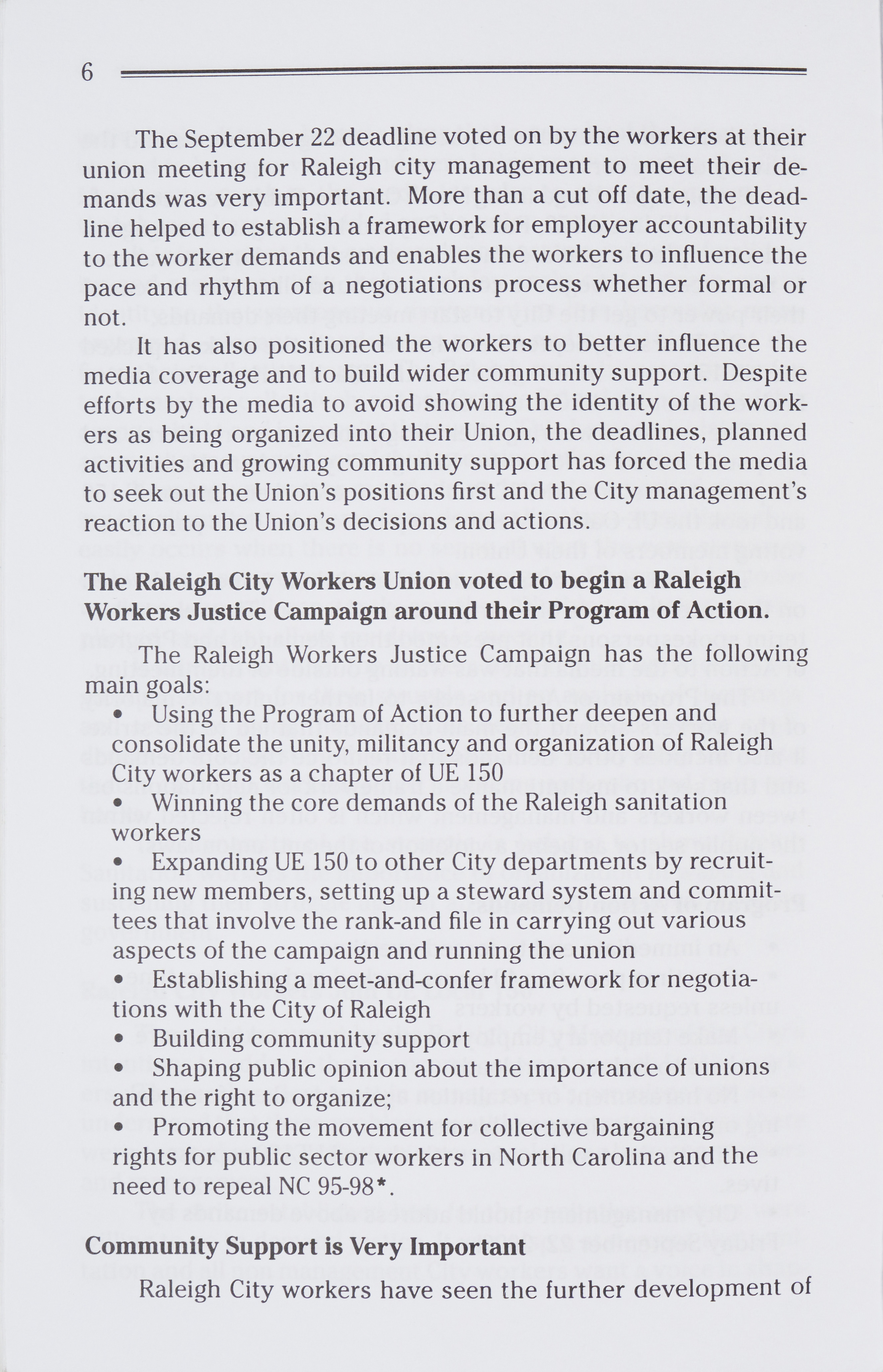 Raleigh City Workers Exercise Power and Build Their Union!