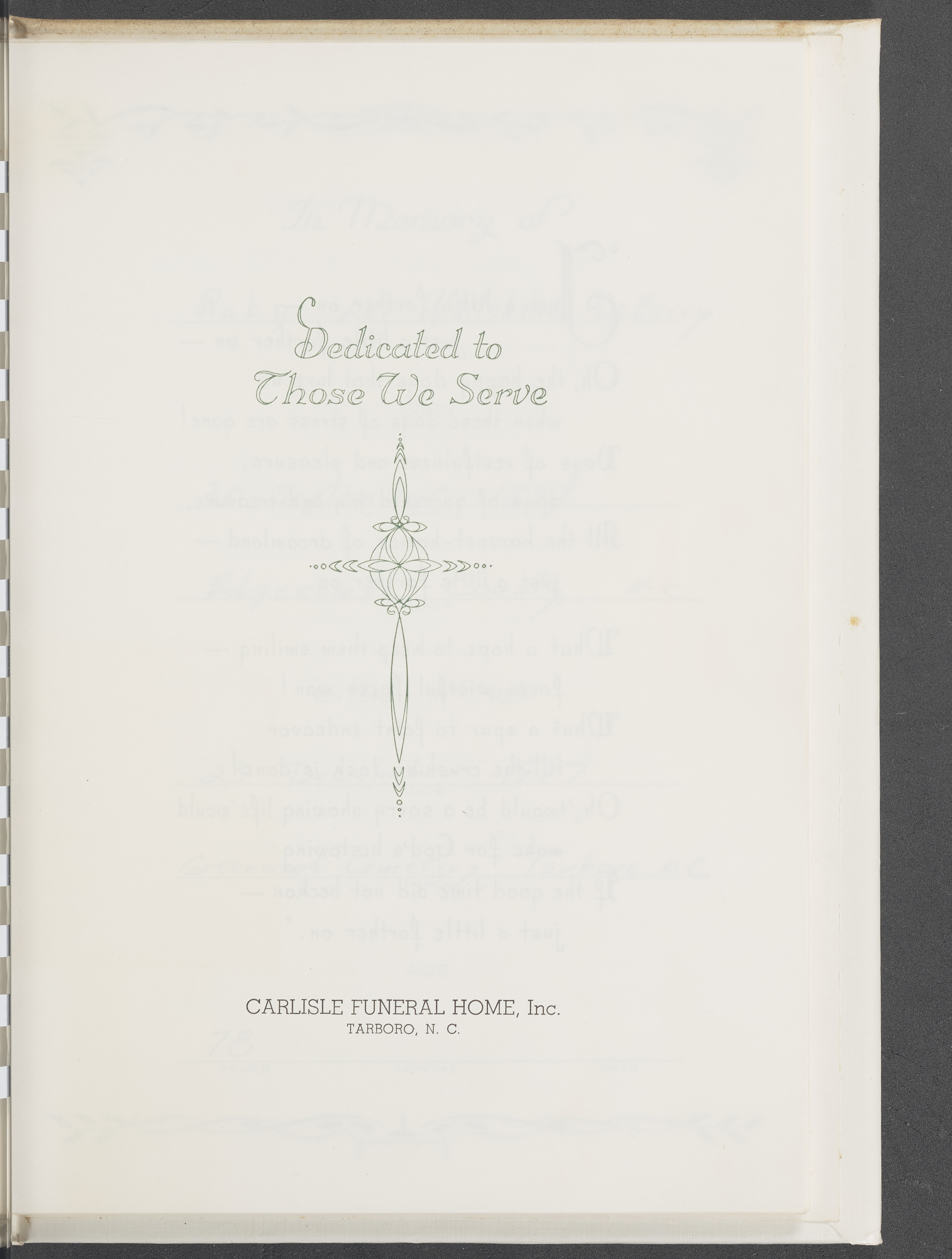 Memorial Book for Ruby DeBerry