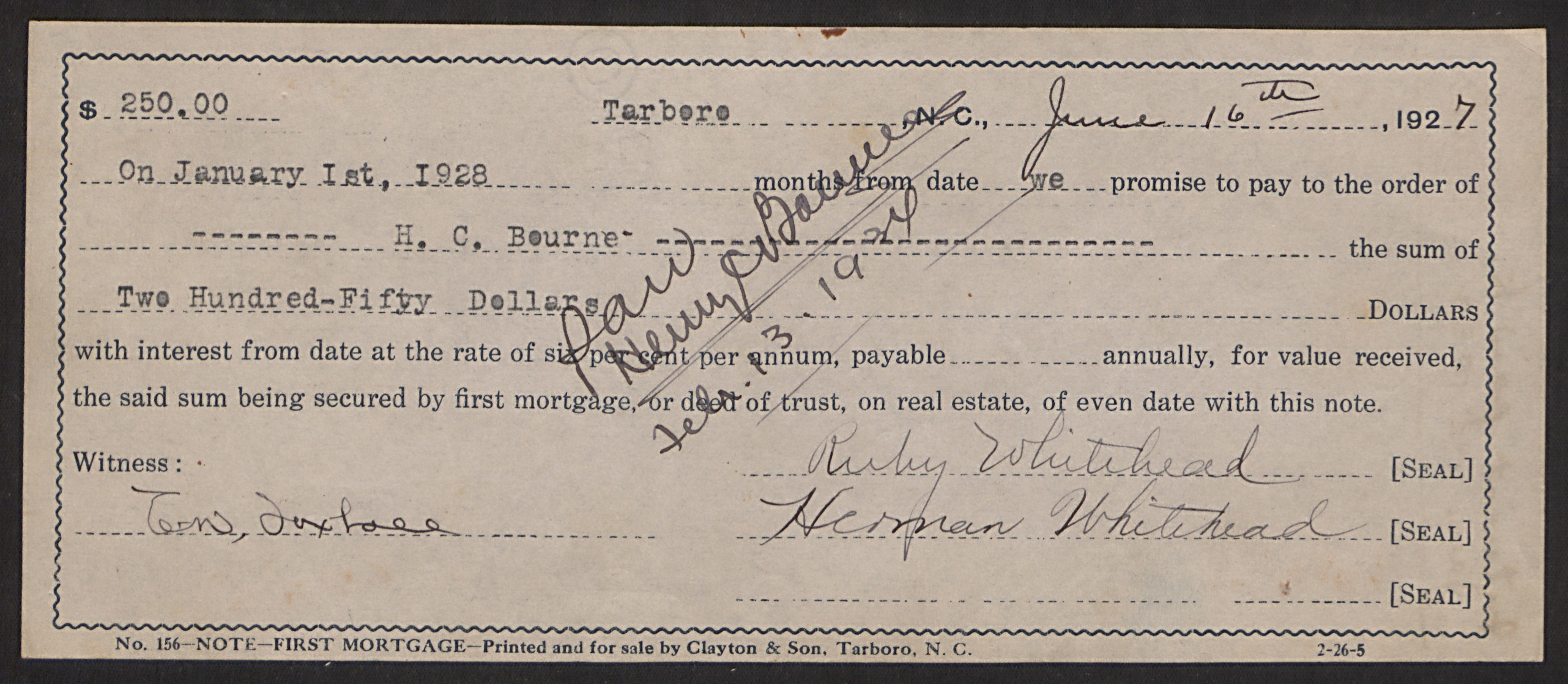 Whitehead Family Records