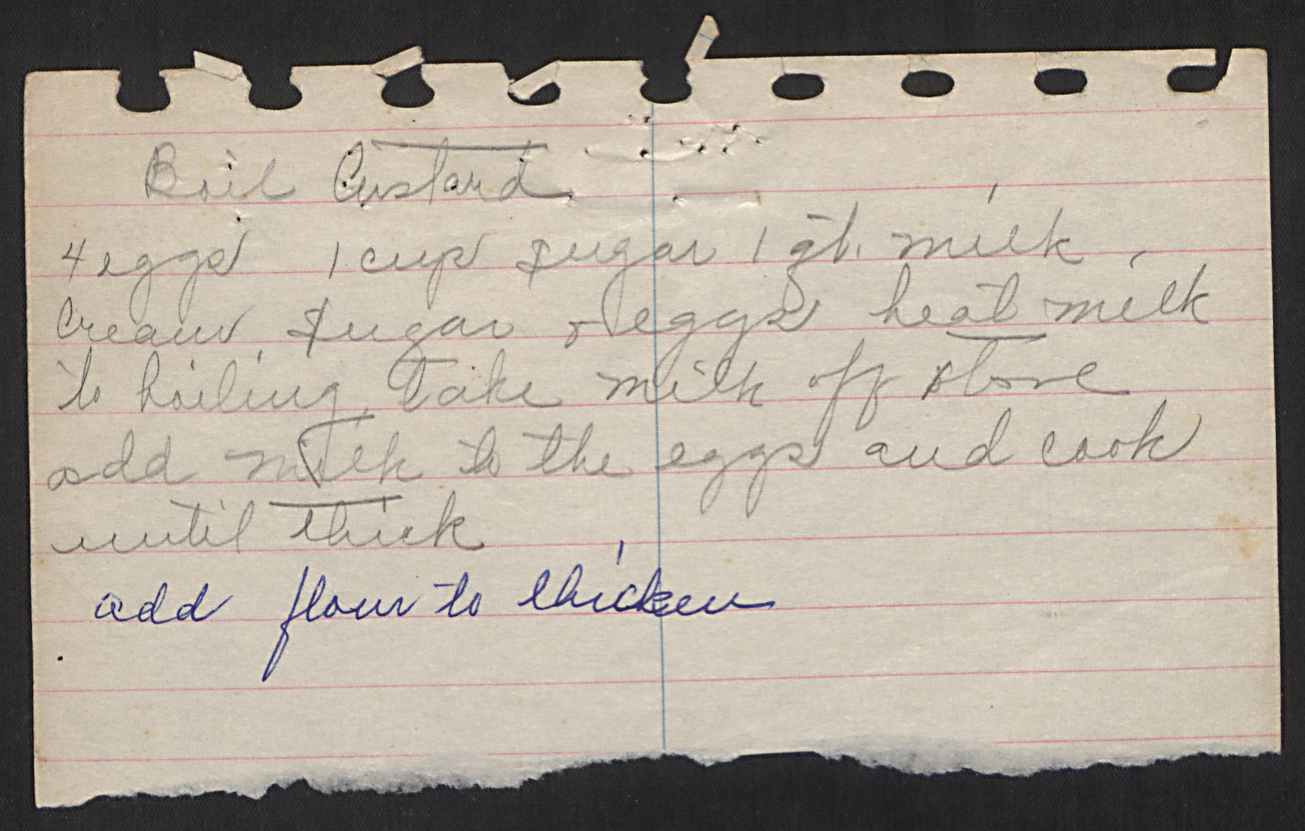 Recipe for Boiled Custard