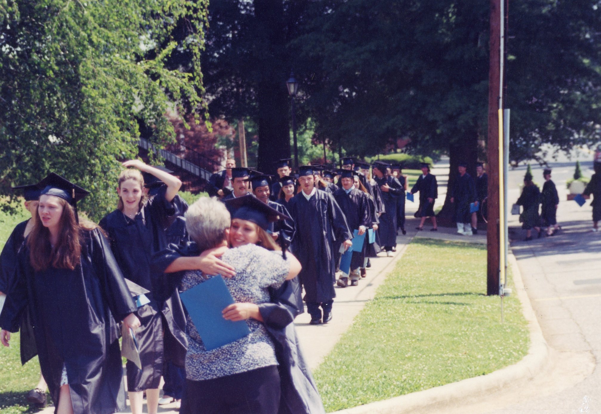 Class of 2000 GED Graduates Walking Towards Mitchell Community College ...