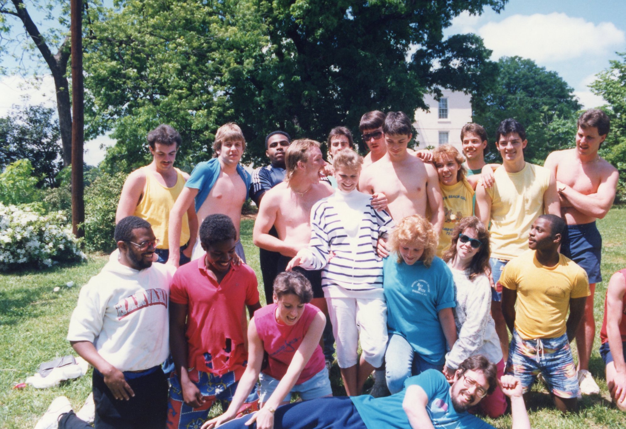 Students Gathered for a Photo During May Week, 1987
