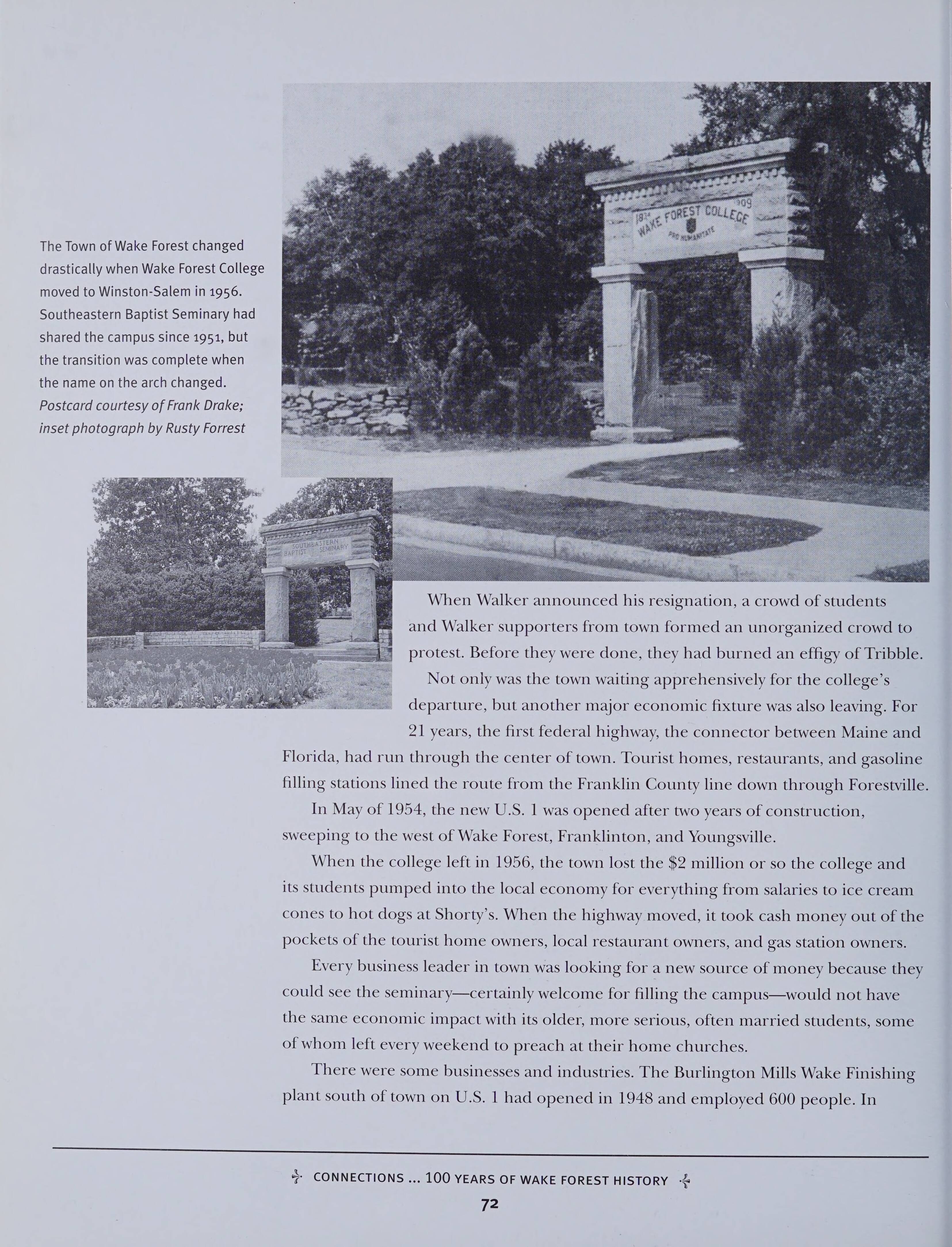 Connections...100 Years of Wake Forest History
