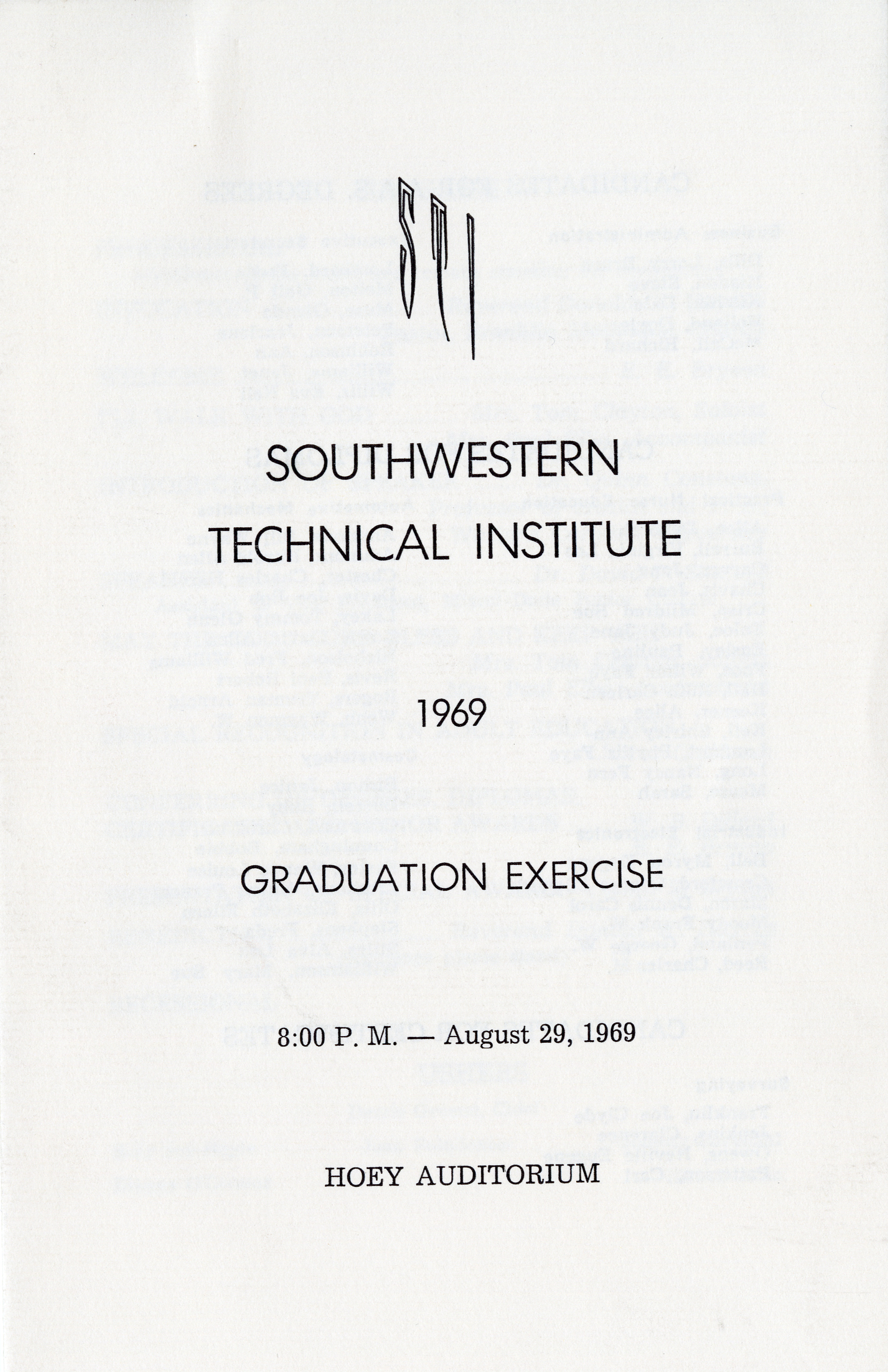 Southwestern Technical Institute Commencement [1969]