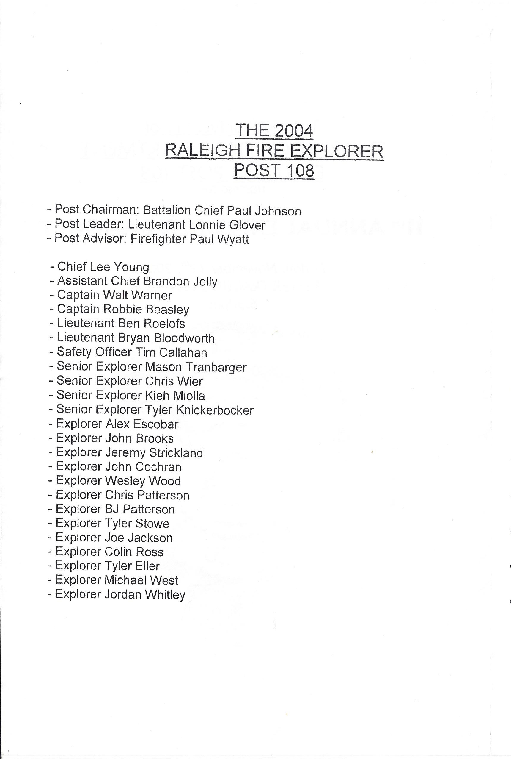 Program for the 11th Annual Explorer Banquet