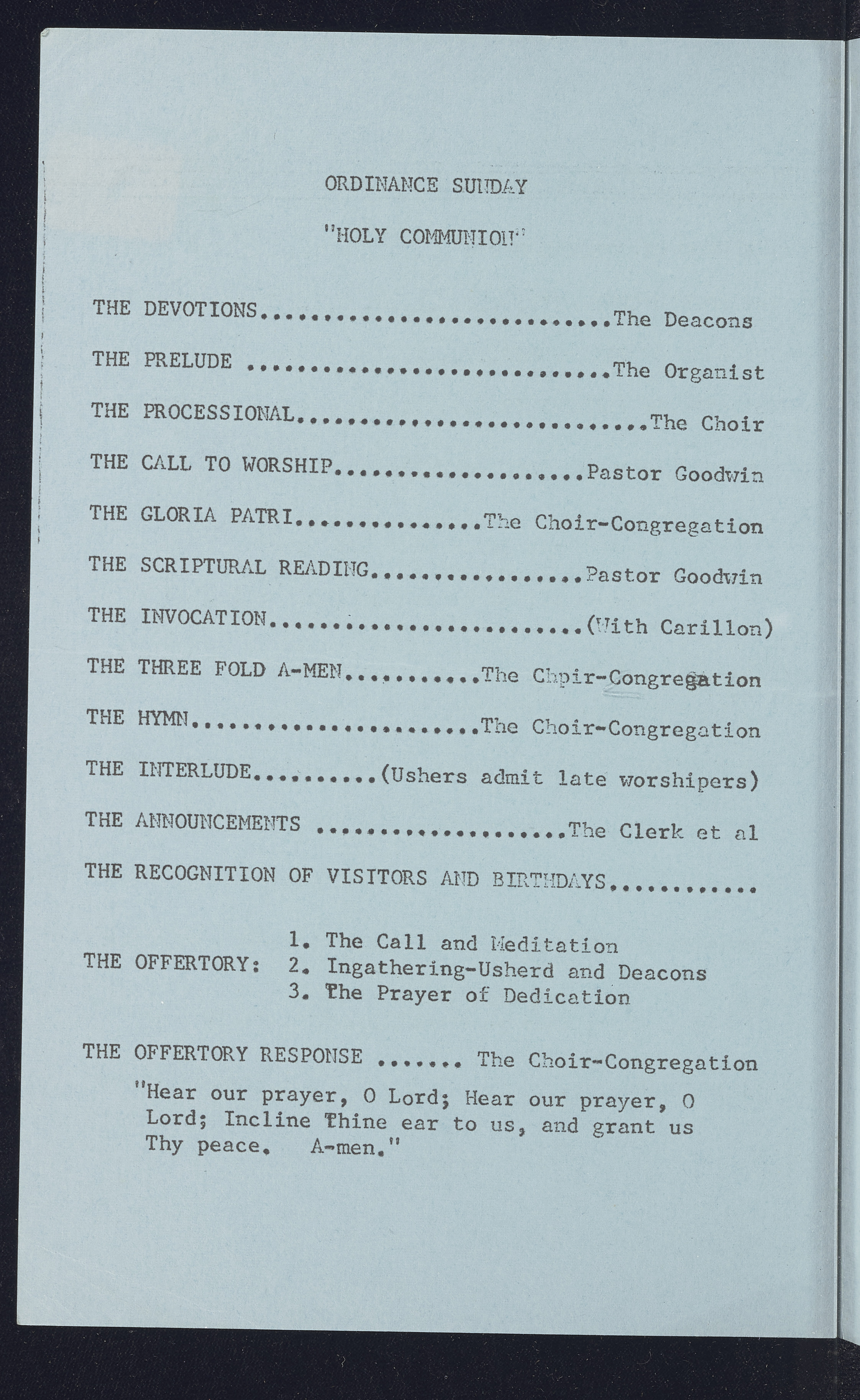 Mount Zion Baptist Church Programs [1973-1979]