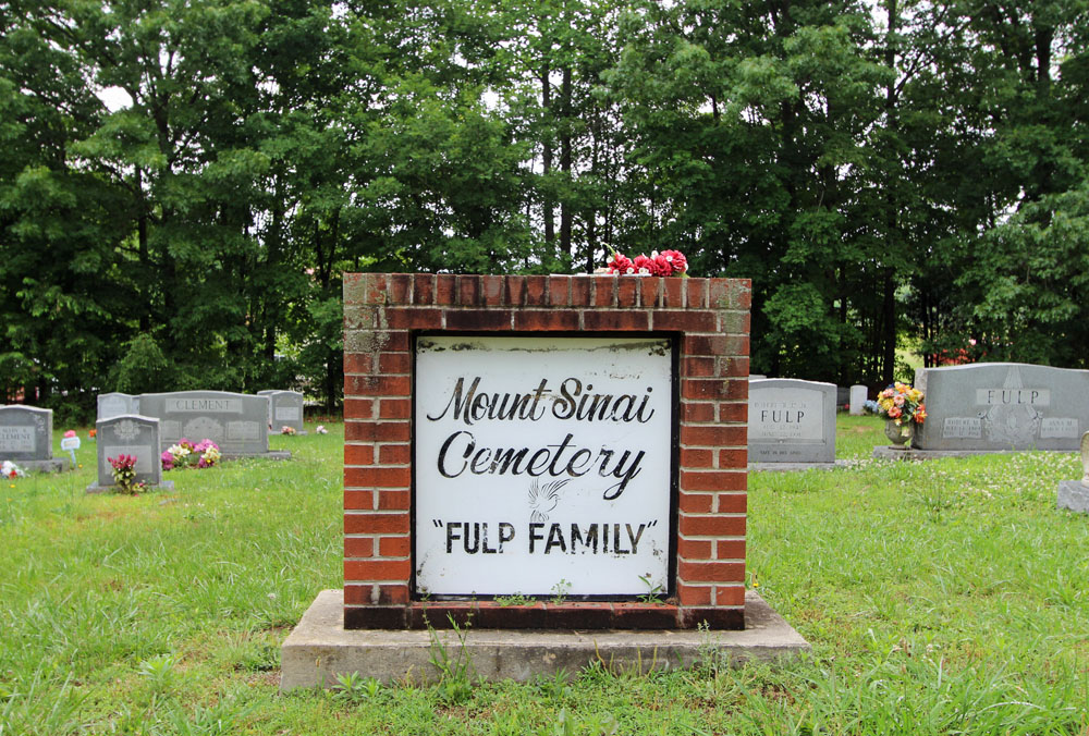 Mount Sinai-Fulp Family Cemetery Sign